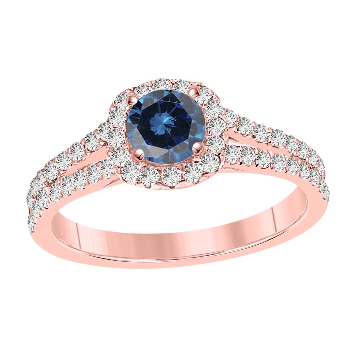 AoneJewelry 1.25 Carat Halo Style Engagement Ring (size 5-9) With Round ...