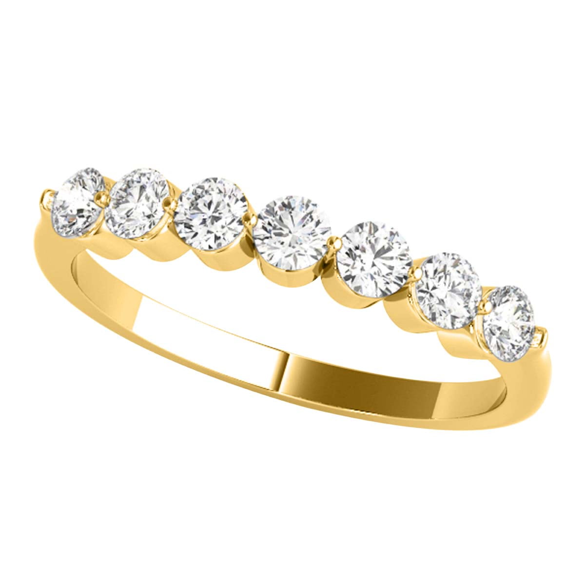 AoneJewelry 1/4 Carat Diamond All-Day Comfort Wedding Band In 10K Solid ...