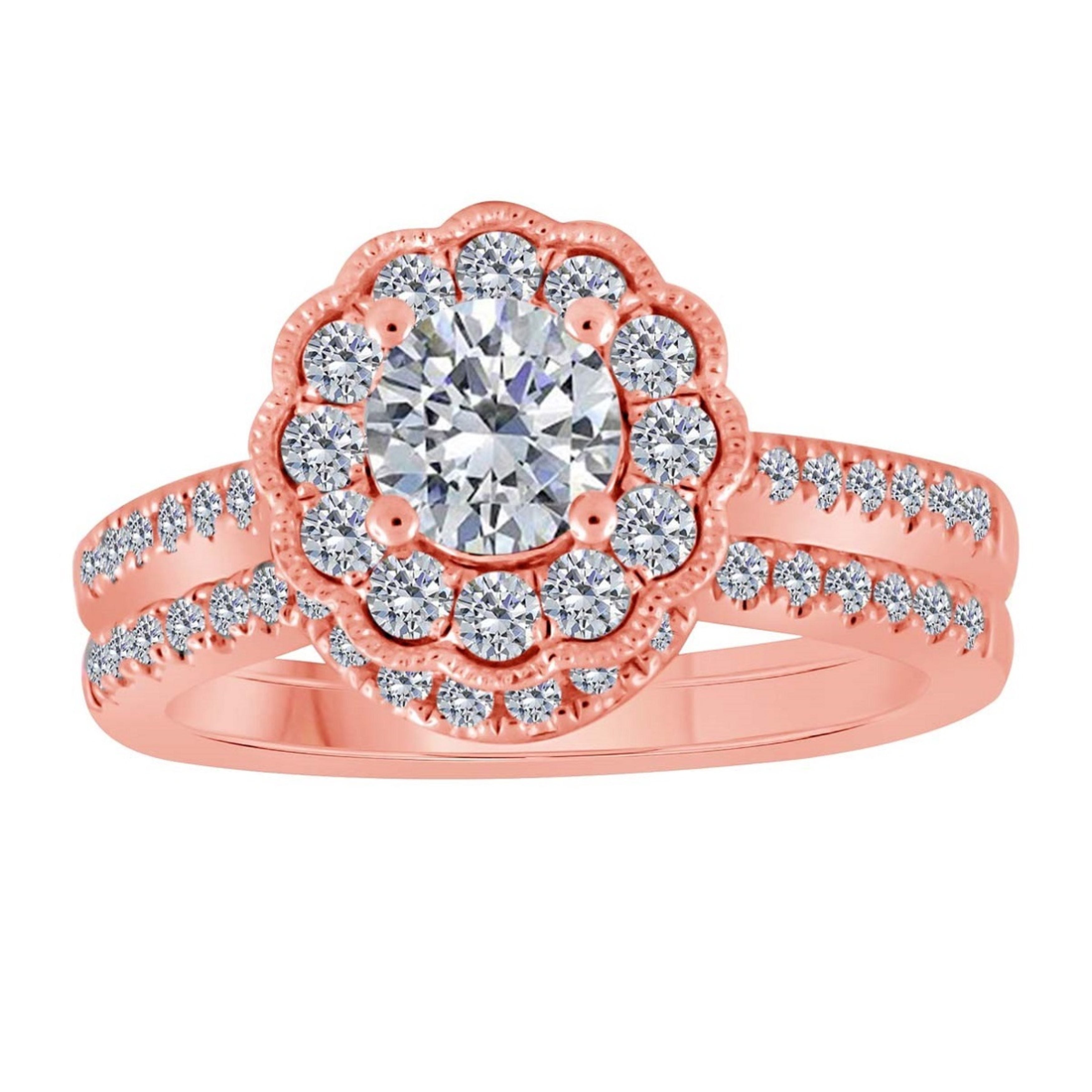 Aonejewelry Engagement Rings for Women 1.25 Carat 14K Diamond Bridal ...