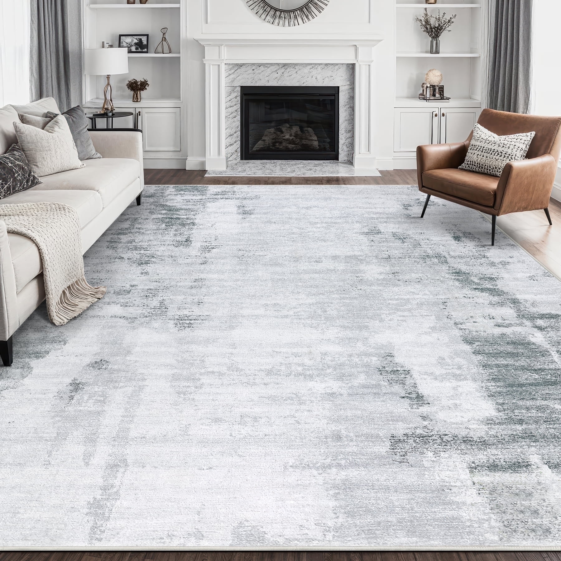 Aonewoe 8x10 Area Rugs for Living Room Abstract Washable Rugs Soft ...