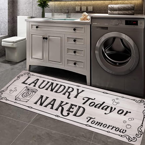 Aonewoe Farmhouse Laundry Room Rug Runner 20 x 48 Non Slip Laundry Room ...