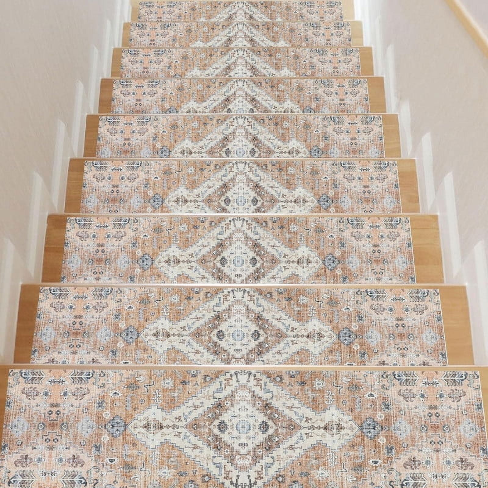 Aonewoe Non Slip Stair Treads 15pk 8"x30" Indoor Carpet Runners ...