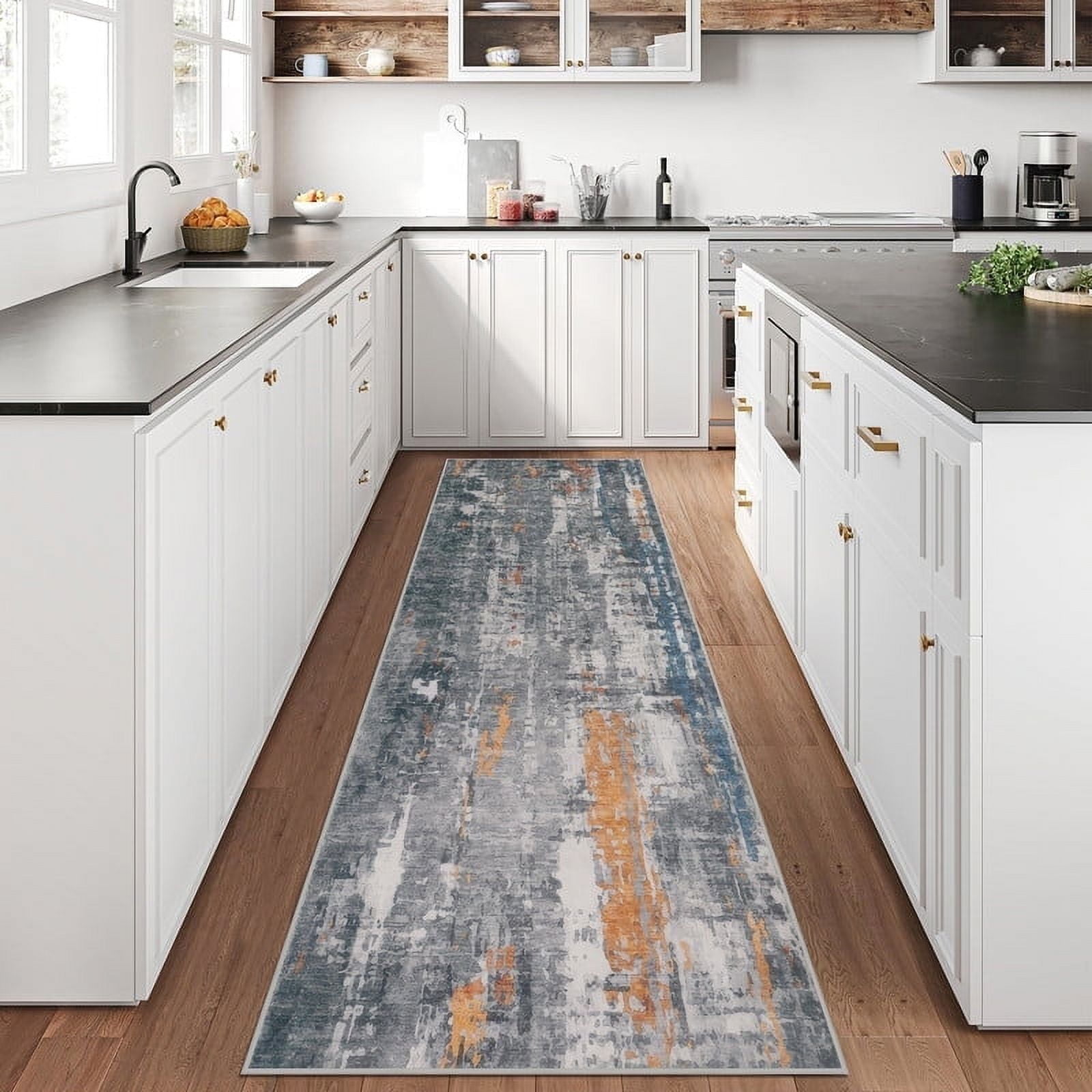 Aonewoe Runner Rug for Hallways 2'x 8' Washable Kitchen Runner Rug Non ...