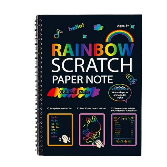 Aonity 1*Colorful Scratch-Off Book， Colorful Scratch Book Festival ...