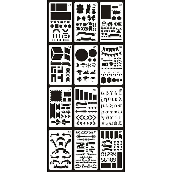 Aonity 20 Diy Drawing Templates， Template Notepad Supplies Pen Diy ...