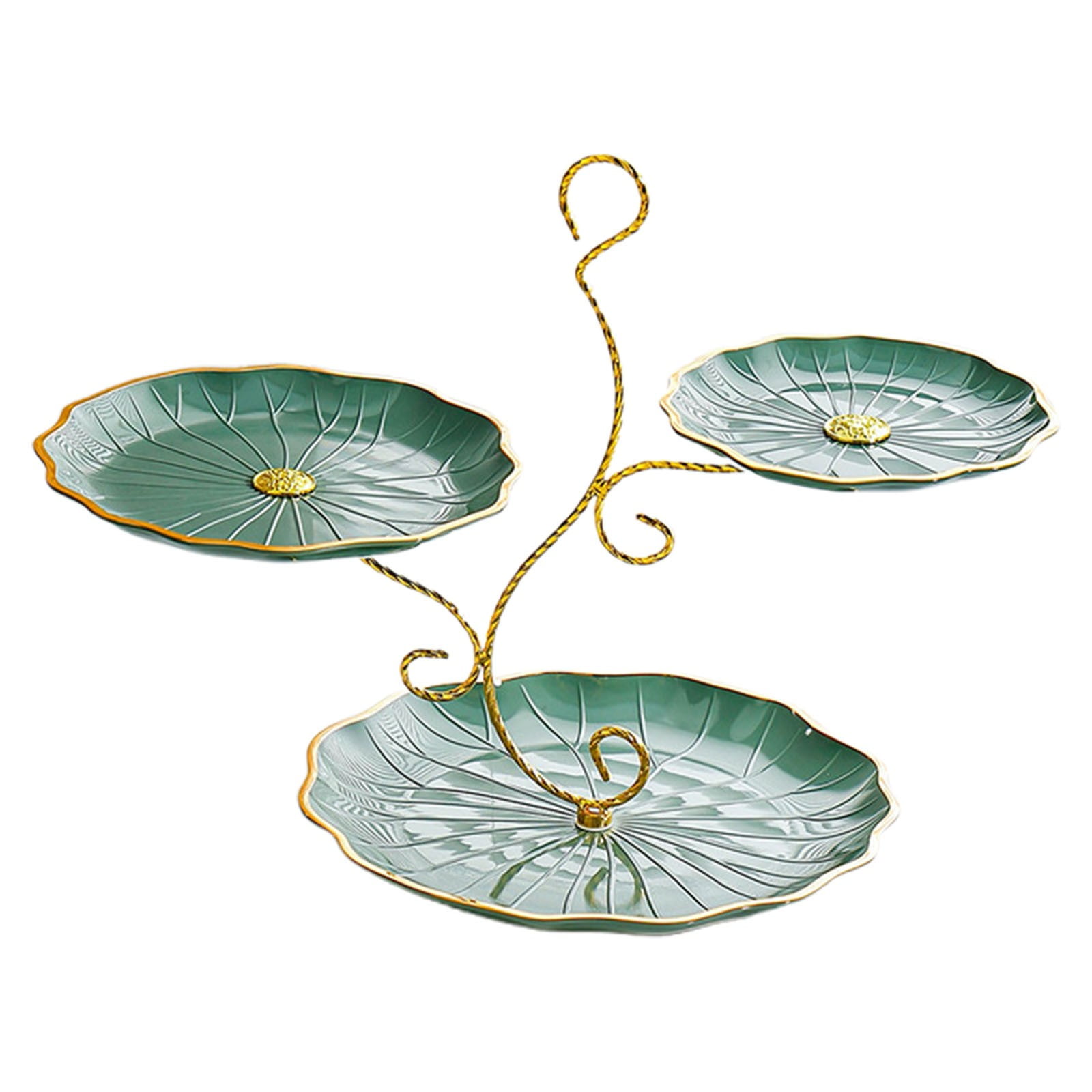 Aonity 26Cm Diameter Plastic Three-Layer Fruit Plate， Three Tier Tray ...