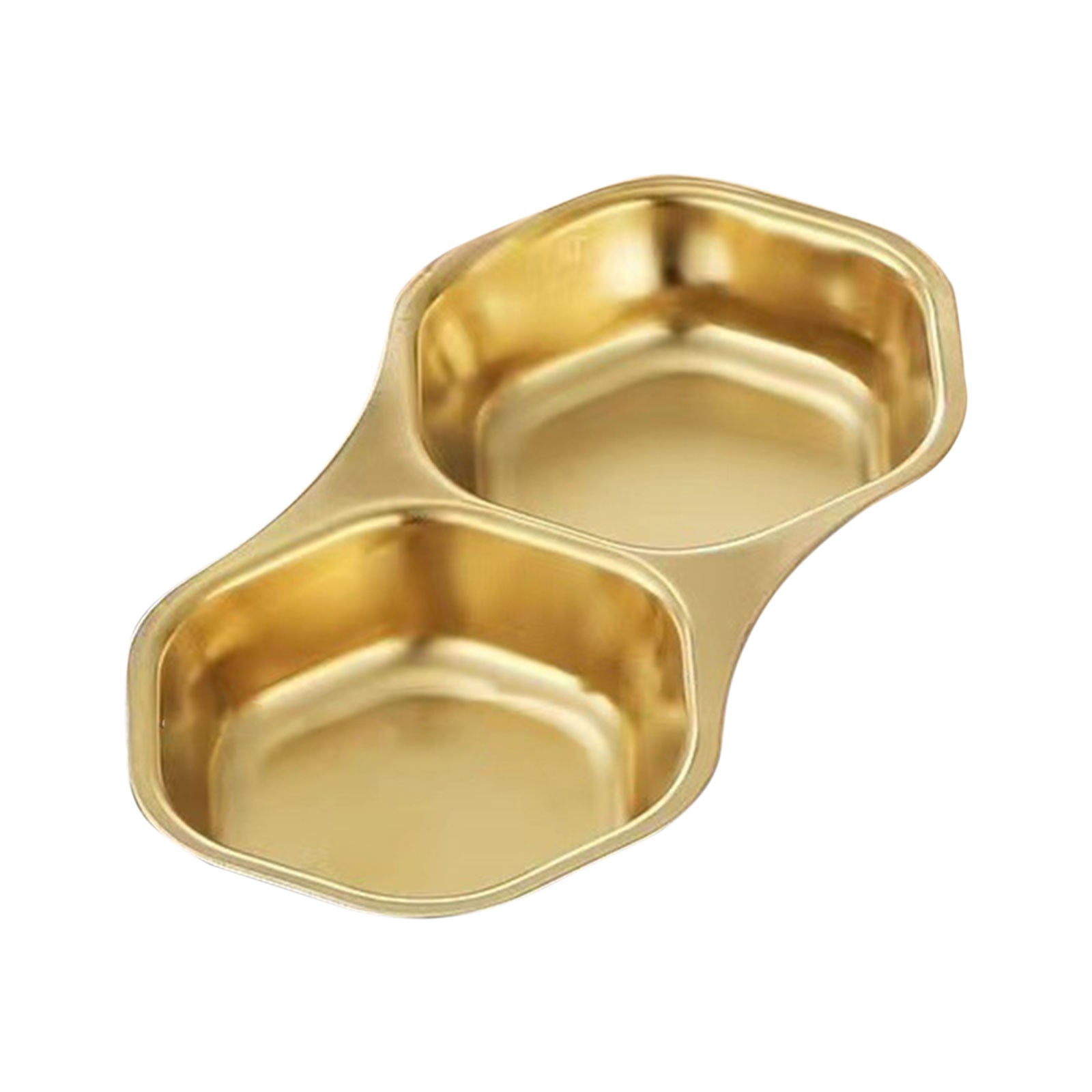 Aonity 304 Stainless Steel Dipping Saucer Gold-Two Flavors Triangle ...
