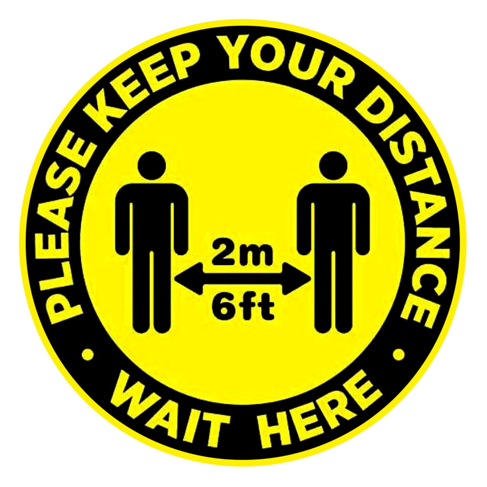 Aonity 5X Isolation Area Marker， Floor Here Between Please 6Ft in Keep ...