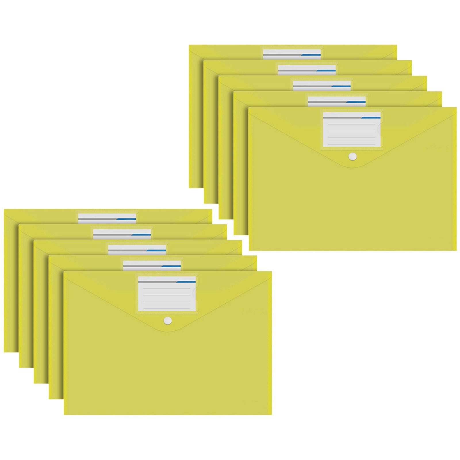 Aonity A4 Document Storage Bag Folder 10Pcs Cl5， with Label Pocket ...