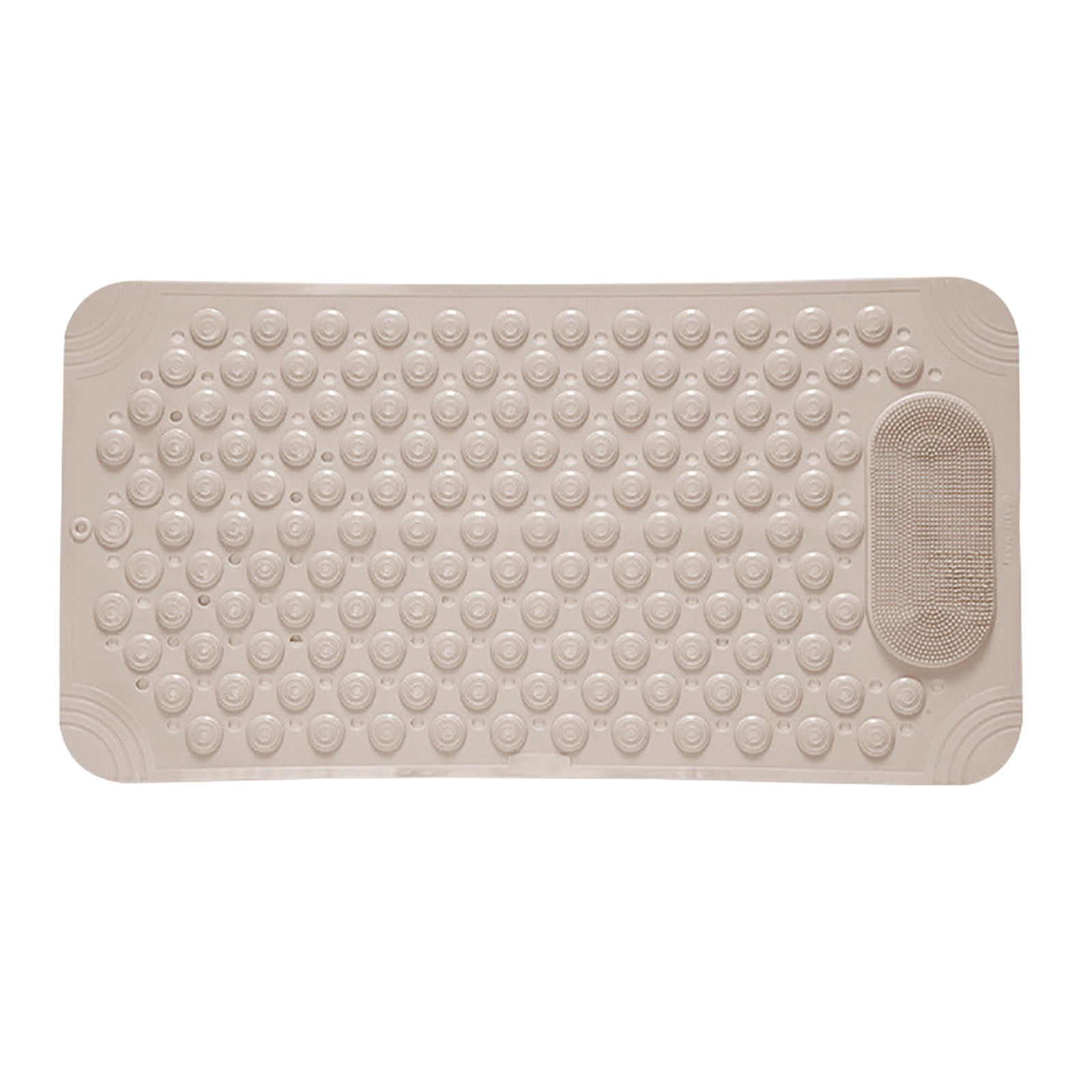 Aonity Bathroom Anti-Slip Mat Beige A， Foot Scrubber Shower Mat with ...