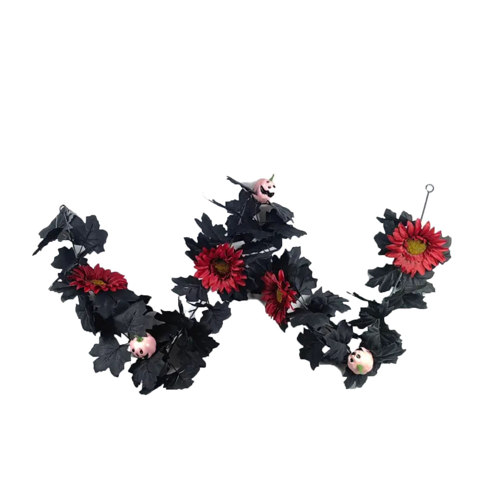 Aonity Halloween Pumpkin Cane E, Fall Maple Garland with Lights Outdoor ...