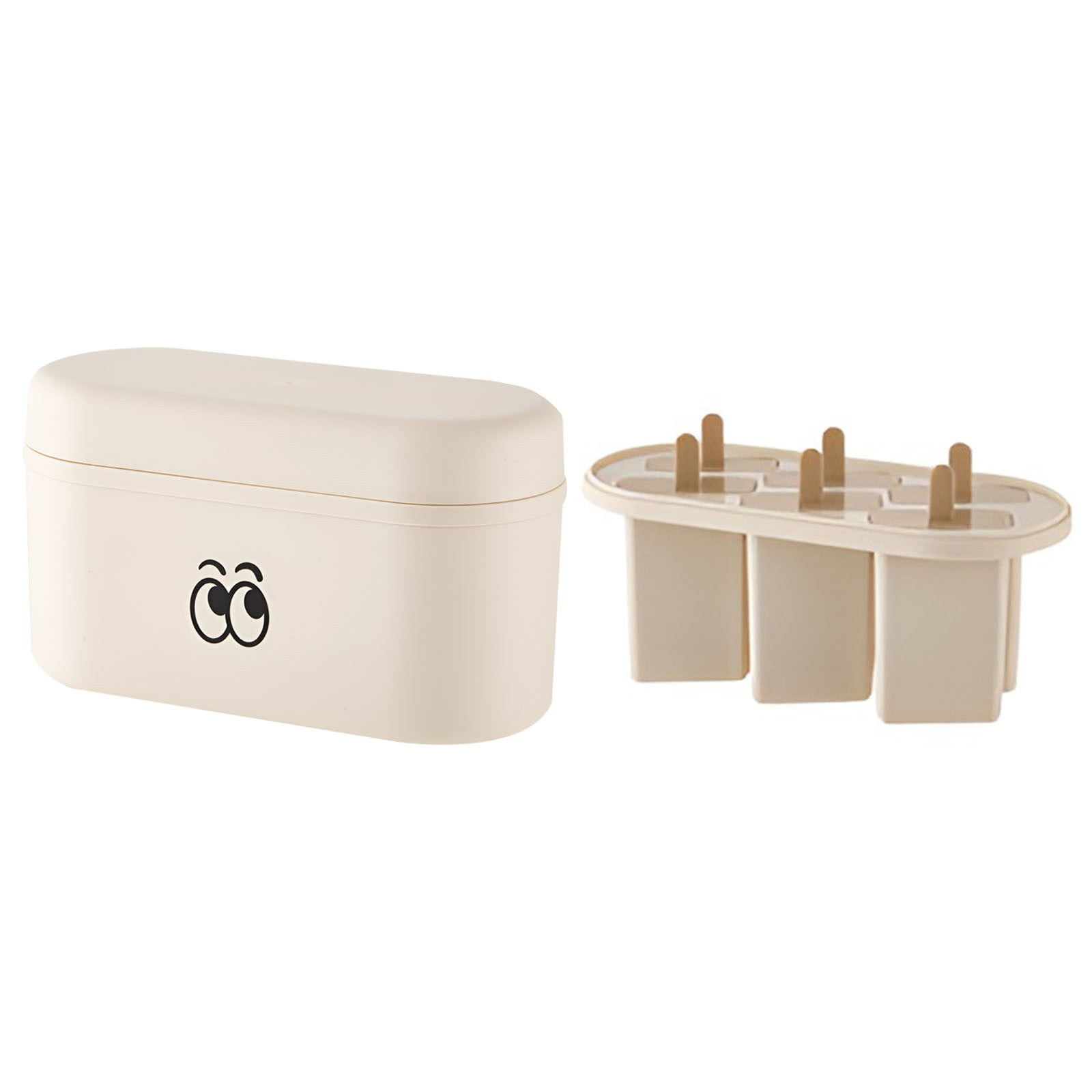 Aonity Homemade Ice Cream Mold Frozen Ice Maker Box Square, Slilcone 6 ...
