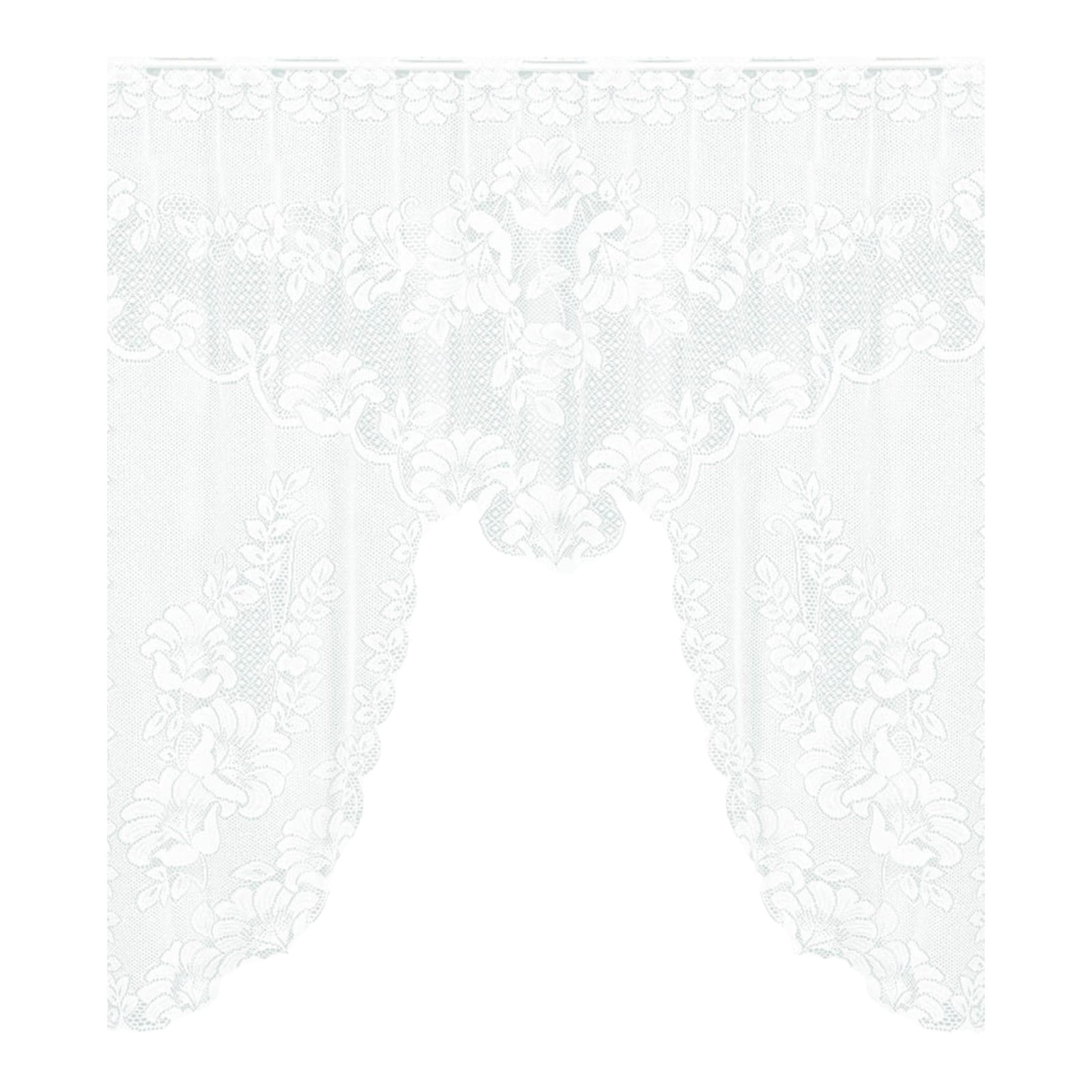 Aonity Lace Kitchen and Bedroom Curtains， Lace Curtain Style Window ...
