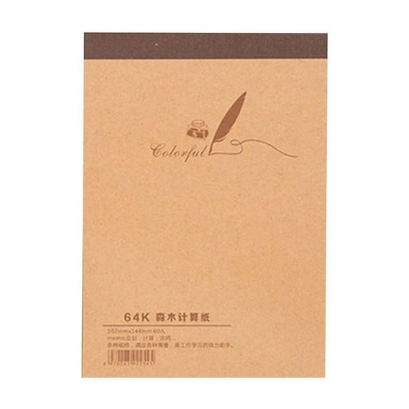 Aonity Moriwood Blank Kraft Paper Draft Book 64K, 60 Sheets Blank Note ...
