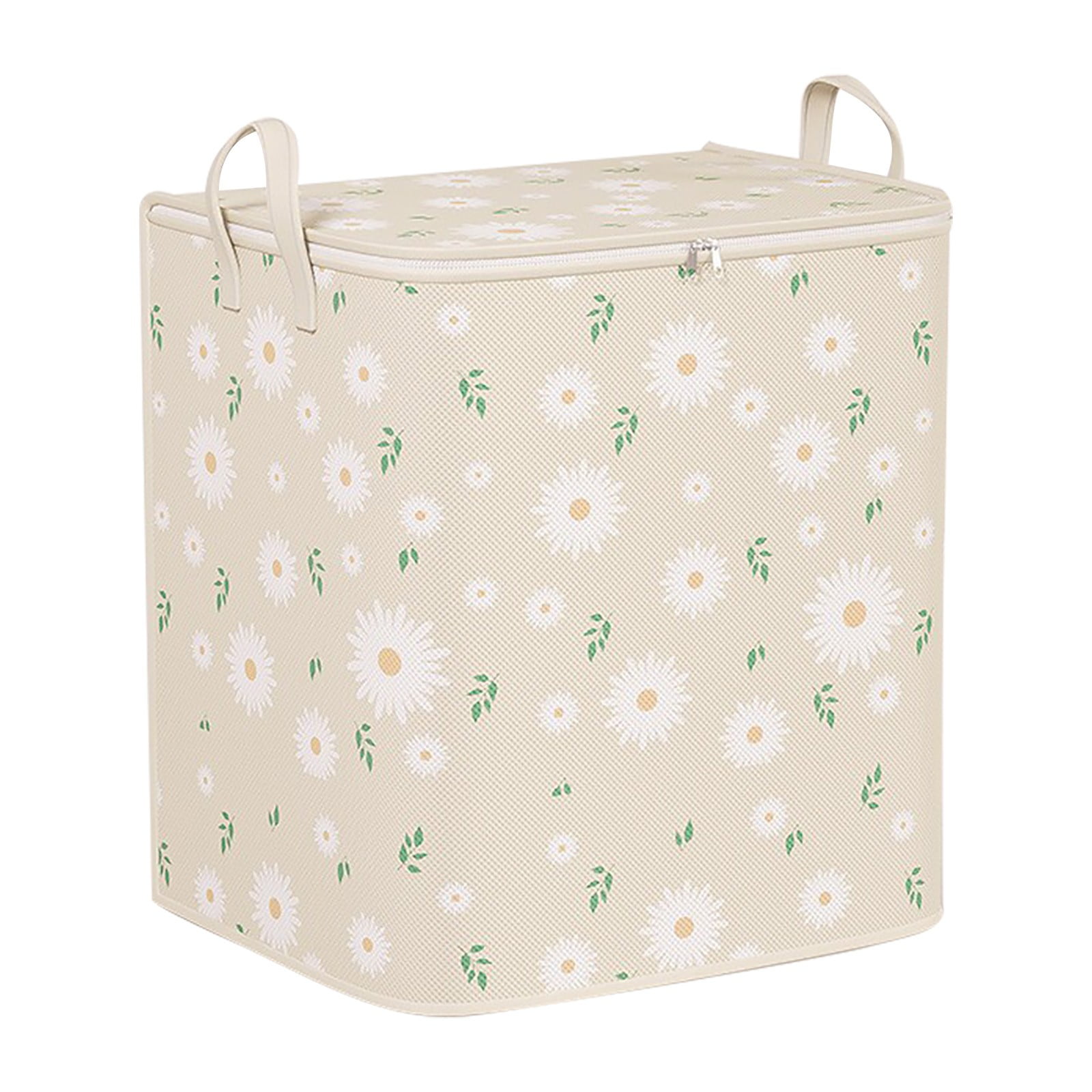 Aonity Storage Box 140L Beige Daisy， Storage Bag Large Capacity Folding ...