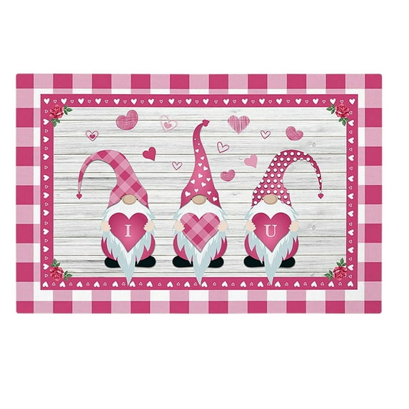 Aonity Valentine'S Day Rug 60X40Cm， Valentine'S Day Welcome Doormats ...