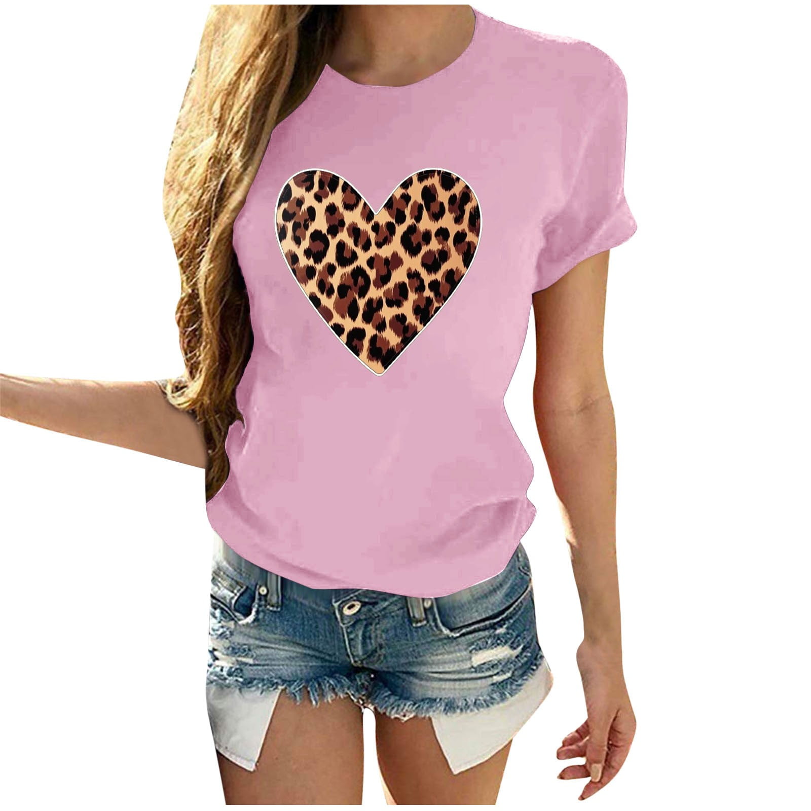 Aoochasliy Ladies Tops Long Sleeve Valentine's Day Casual Long Sleeve O ...