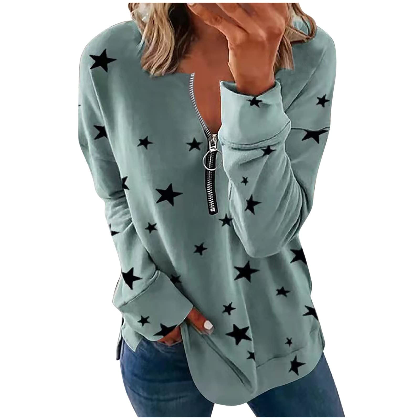 Aoochasliy Ladies Tops Winter Clothes Tops Clearance Plus Size Fit ...
