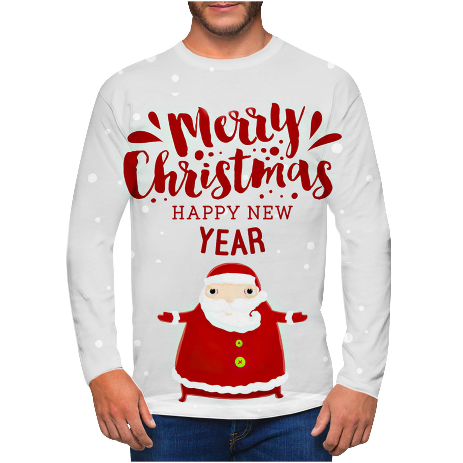 Aoochasliy Mens Hoodies Pullover Christmas Clothes Sweatshirt Pullover ...