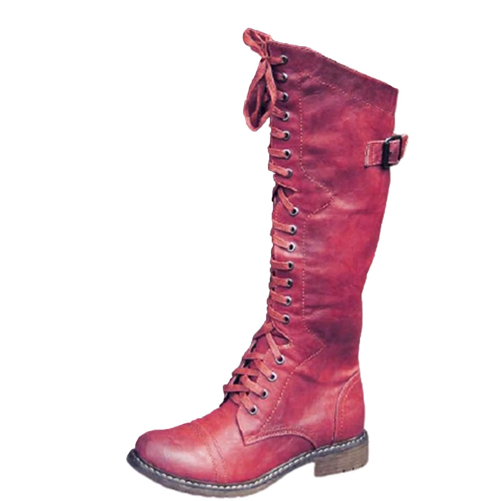 Aoochasliy Womens Boots Winter Clothes Retro Soft Up Boots for Round ...
