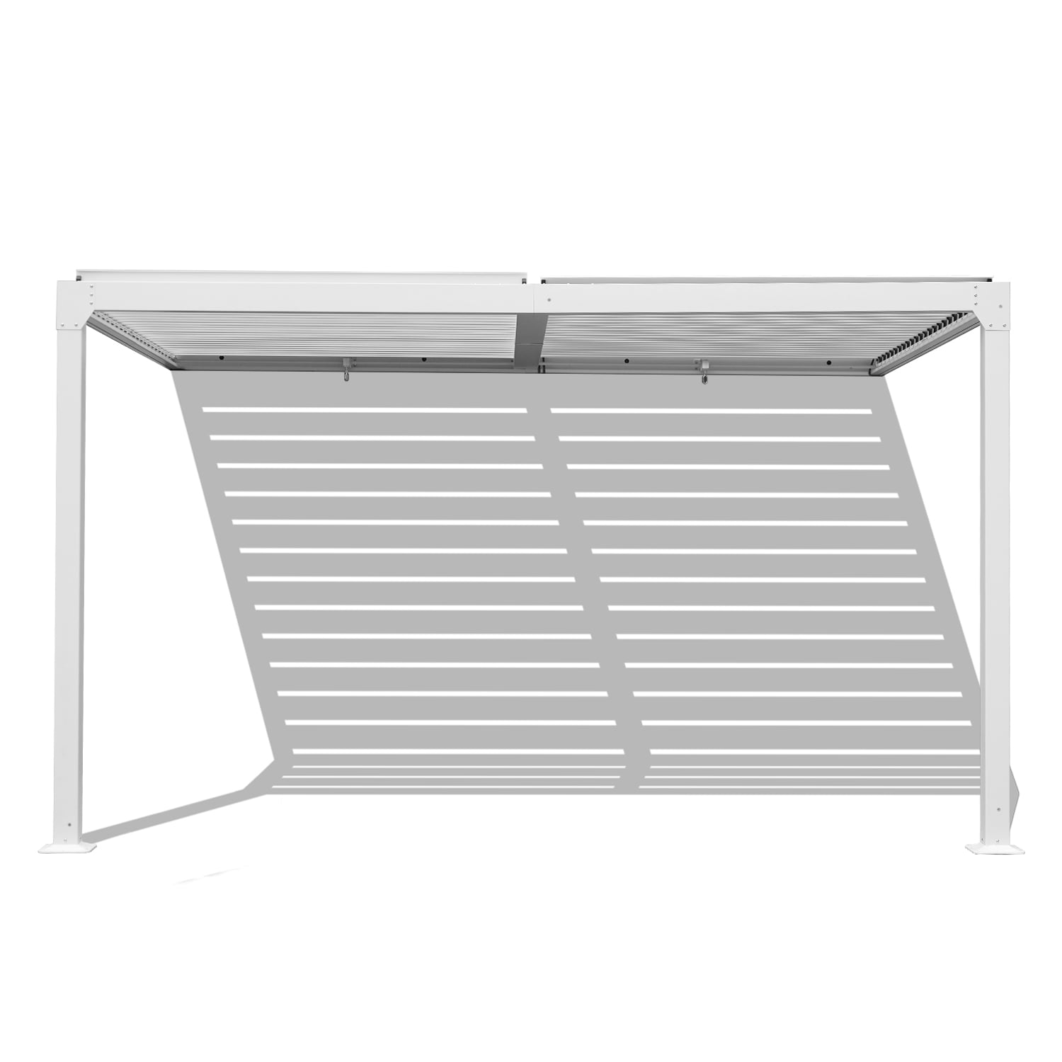 Aoodor 10x13 Ft Outdoor Aluminum Metal Louvered Pergola - Rust ...