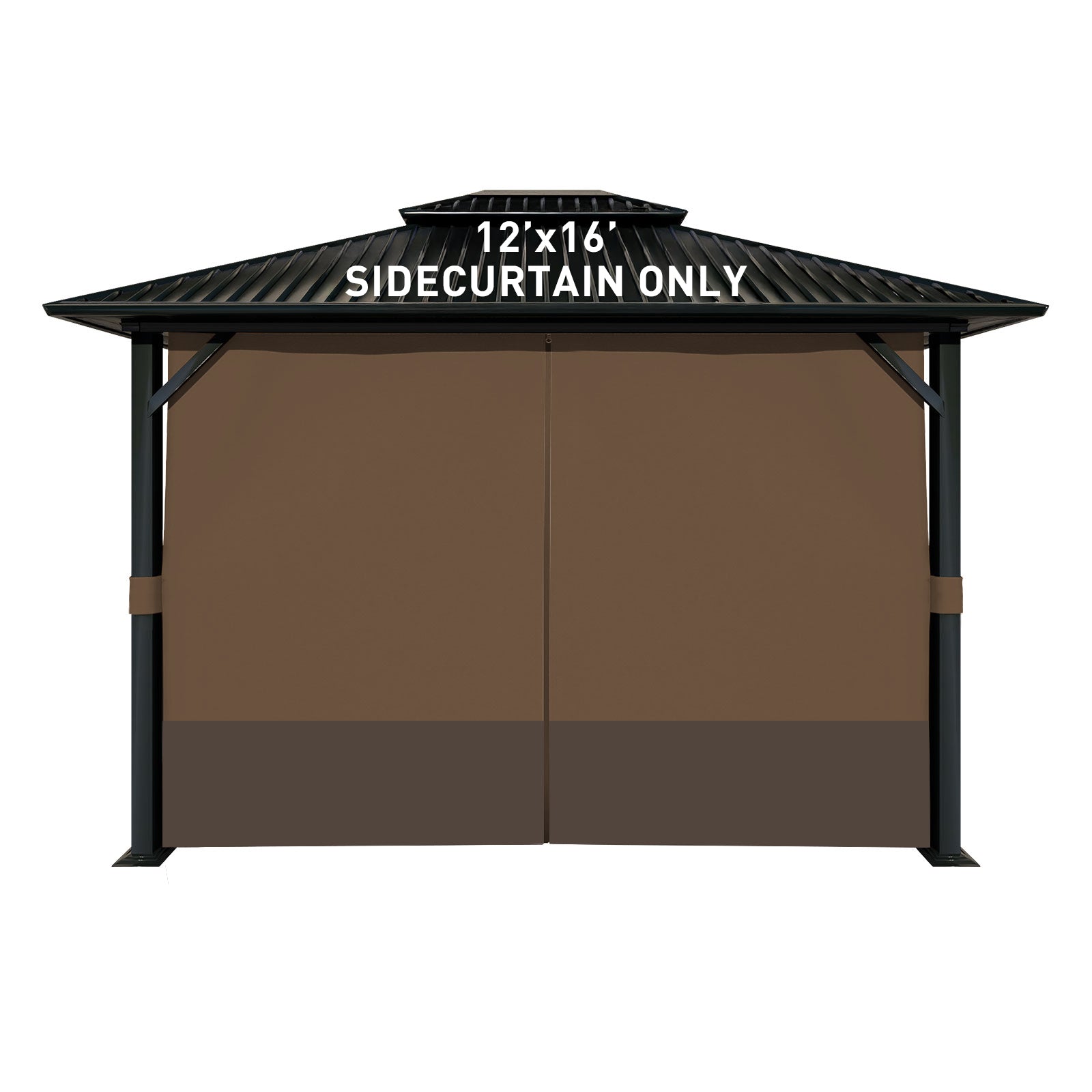 Aoodor 12' x 16' Gazebo Curtain Set Protecting Privacy Side Walls 4 ...