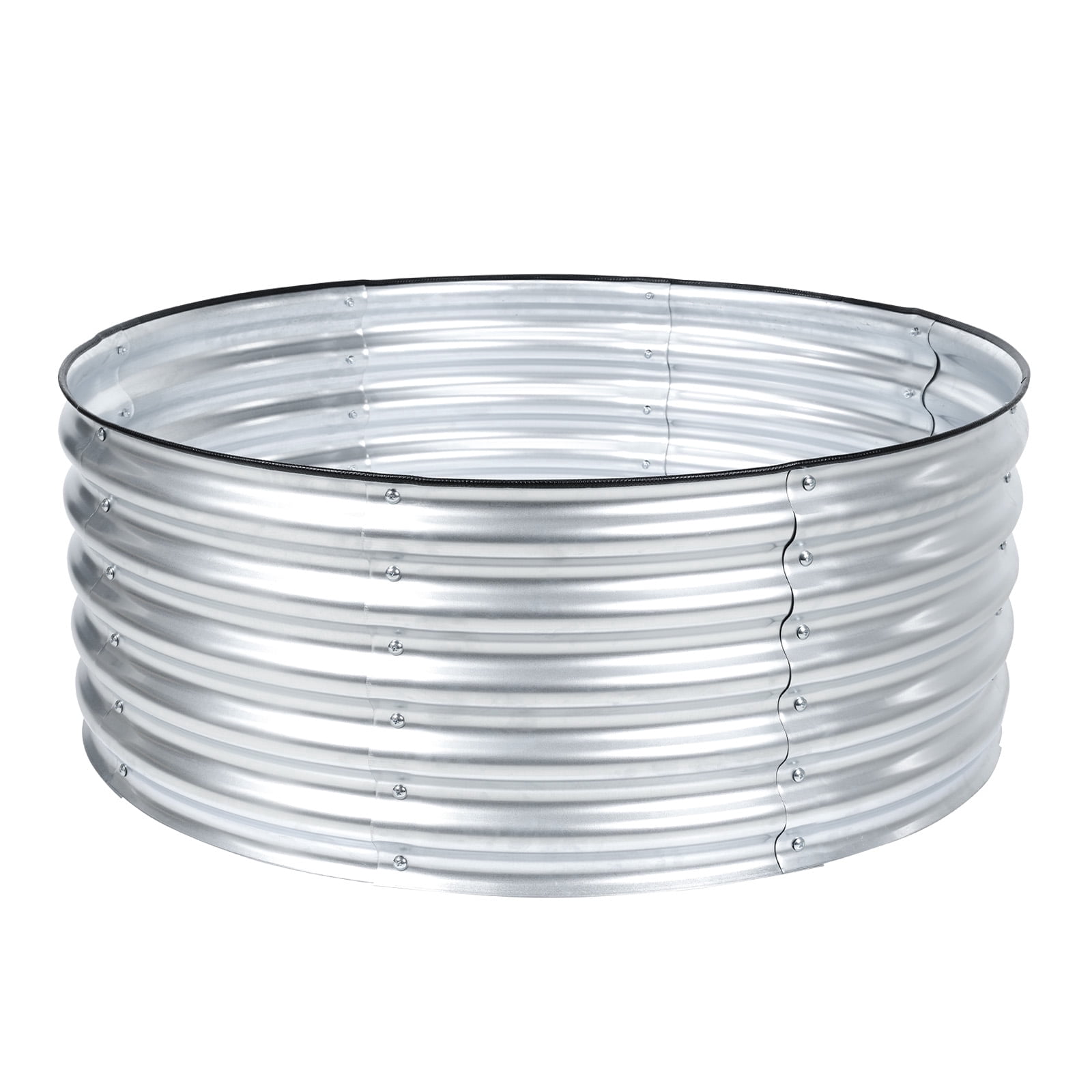 Aoodor 17" Tall 42" Metal Raised Garden Bed Kit, Outdoor Round Planter ...
