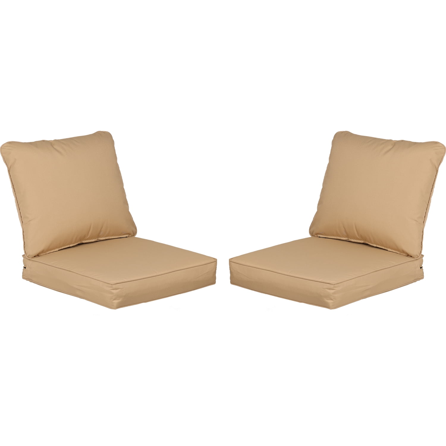 Aoodor 23''x24'' Outdoor Deep Seat Chair Cushion Set with Cover, Olefin ...