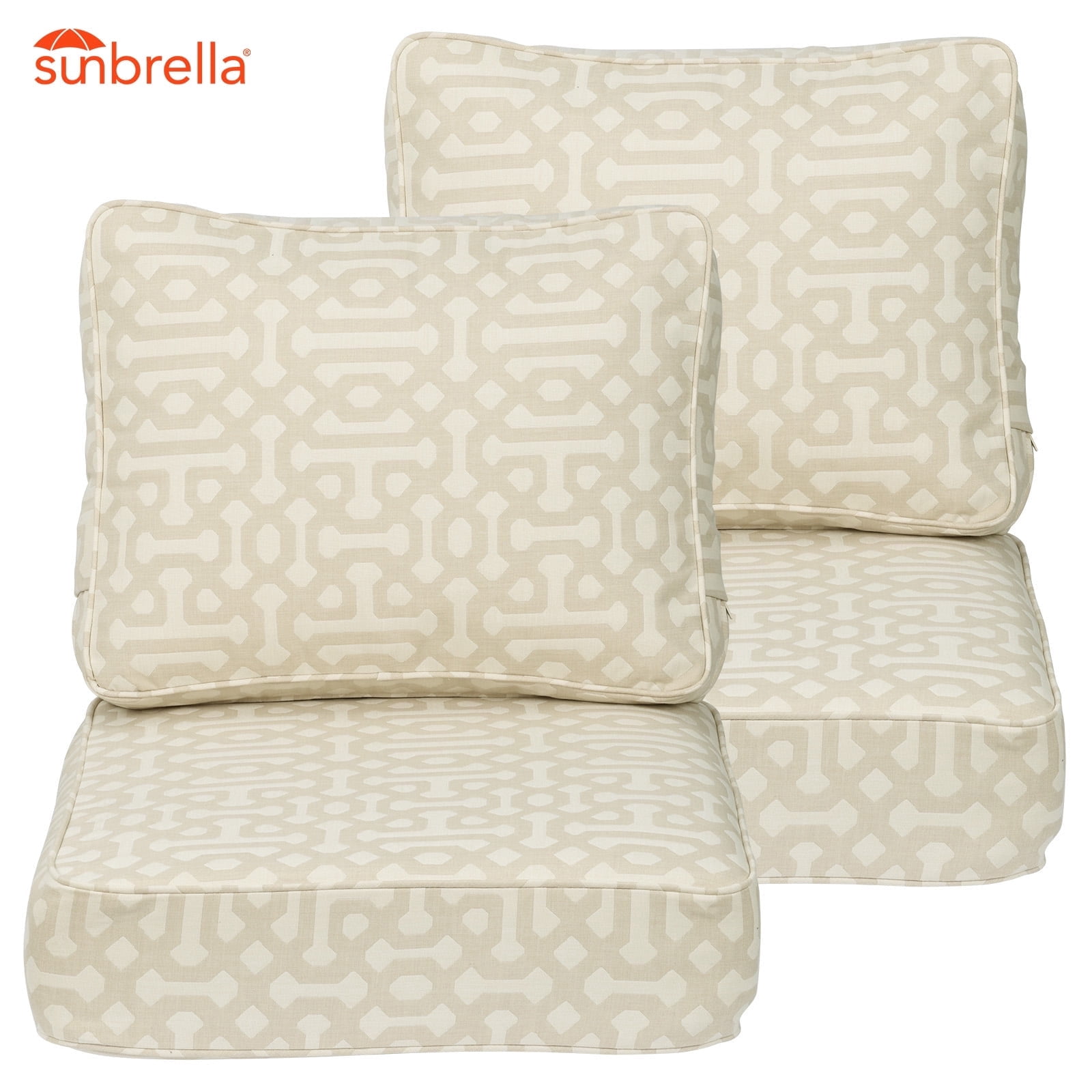 Aoodor 24x24x6 Inch Weather-Resistant Sunbrella Fabric Outdoor Patio ...