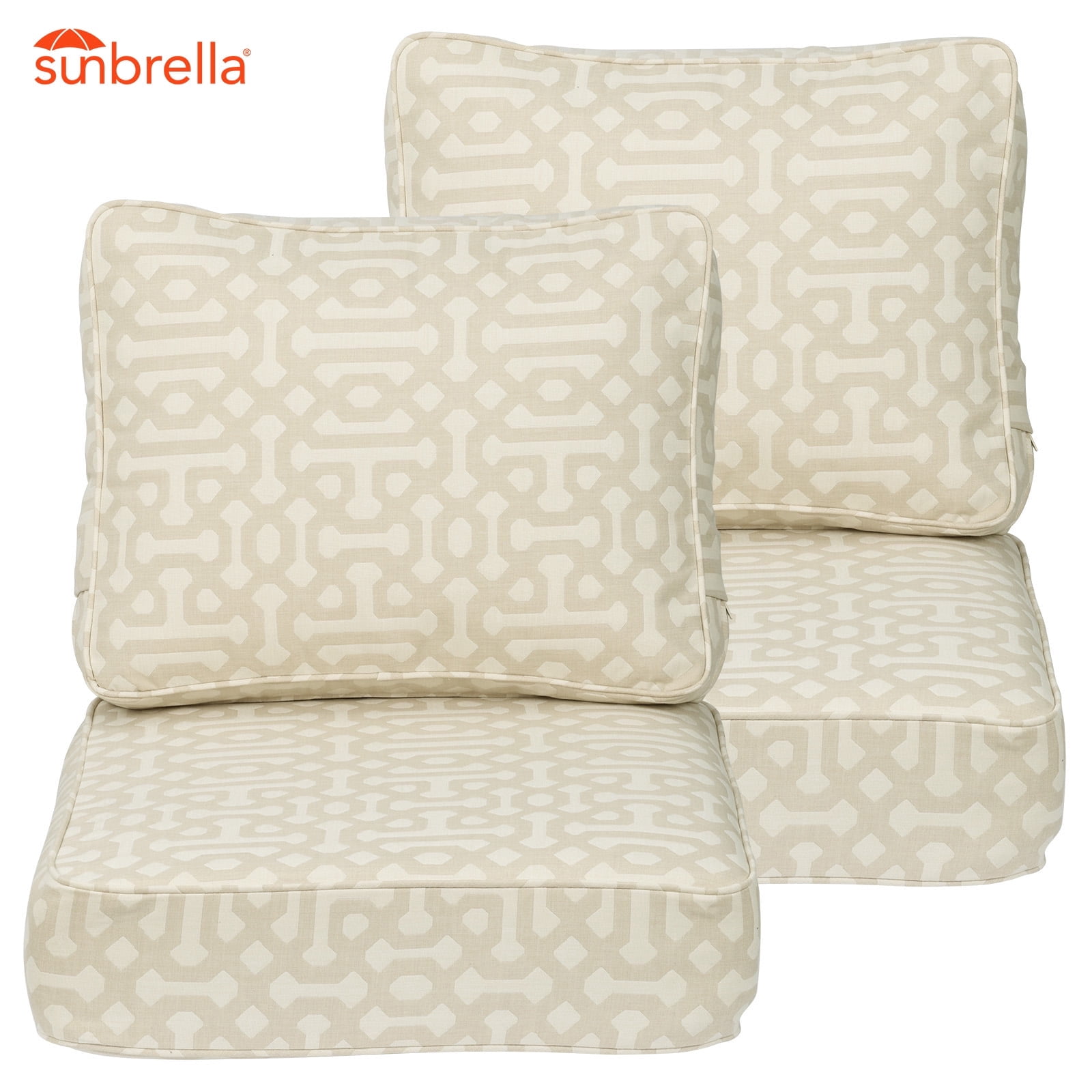 Aoodor 25x25x6 Inch Weather-Resistant Sunbrella Fabric Outdoor Patio ...