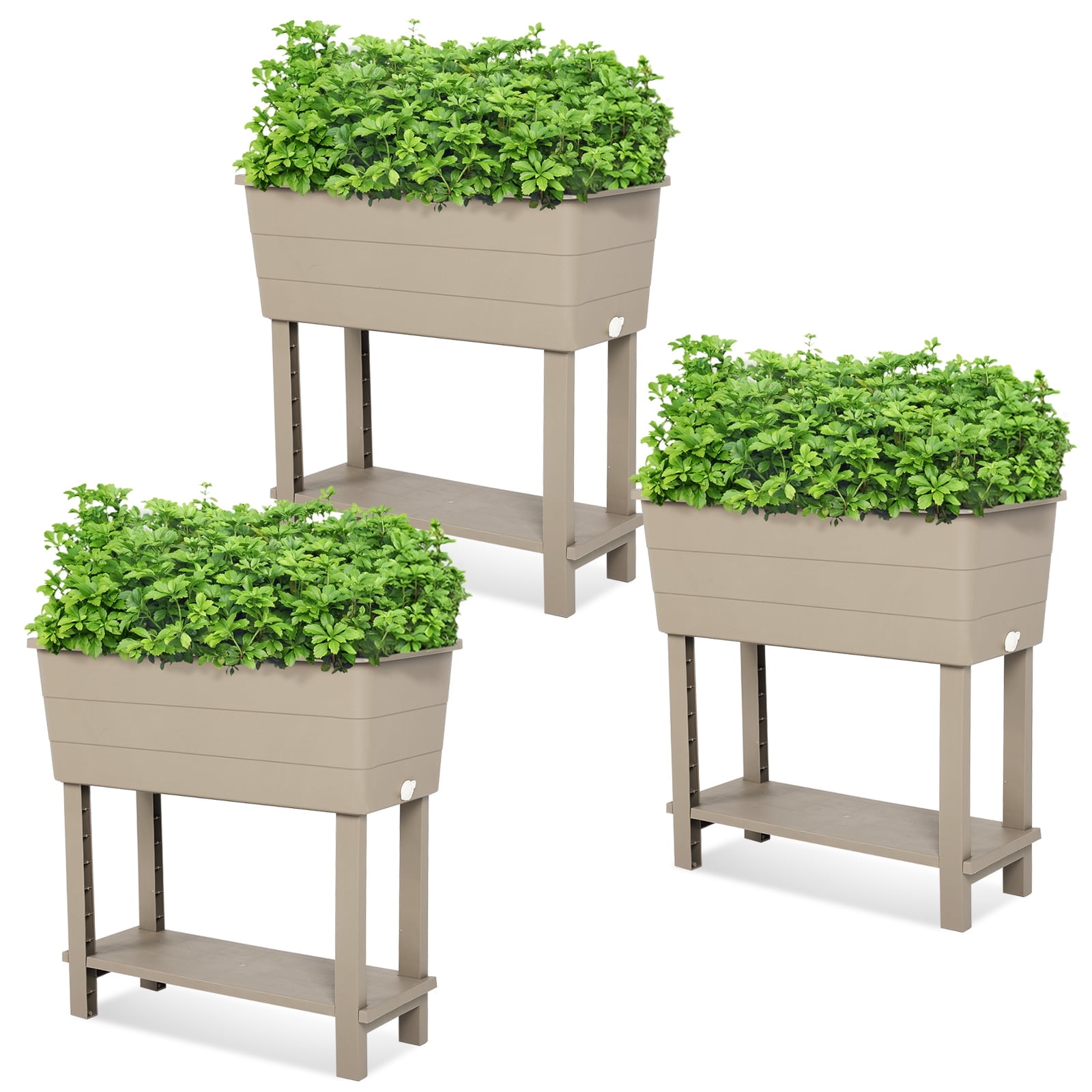 Aoodor 30''×14''×29'' Planting Elevated Raised Planter Box with Legs ...
