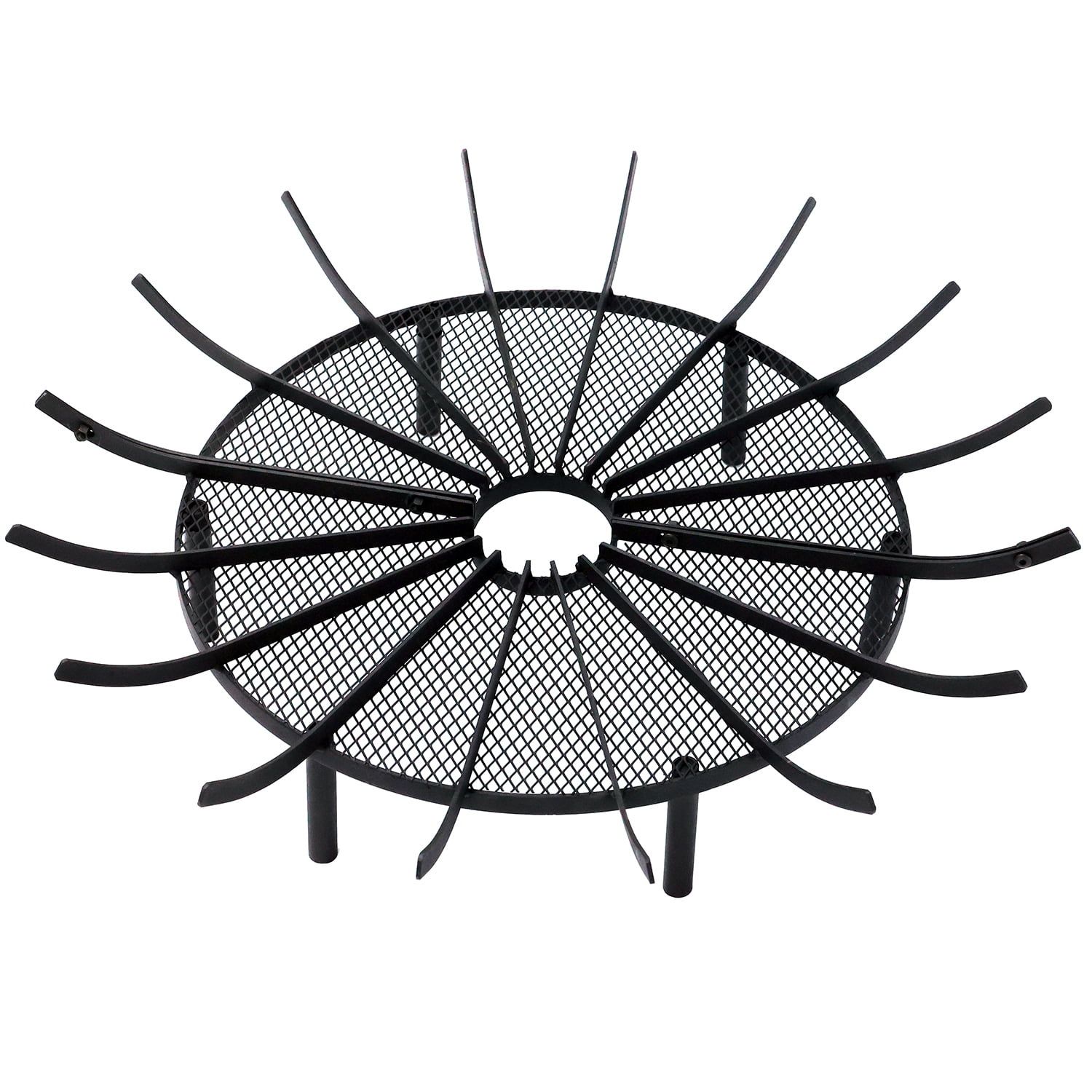 Aoodor 36'' Fire Grate Log Grate, Round Spider Wagon Wheel Firewood ...