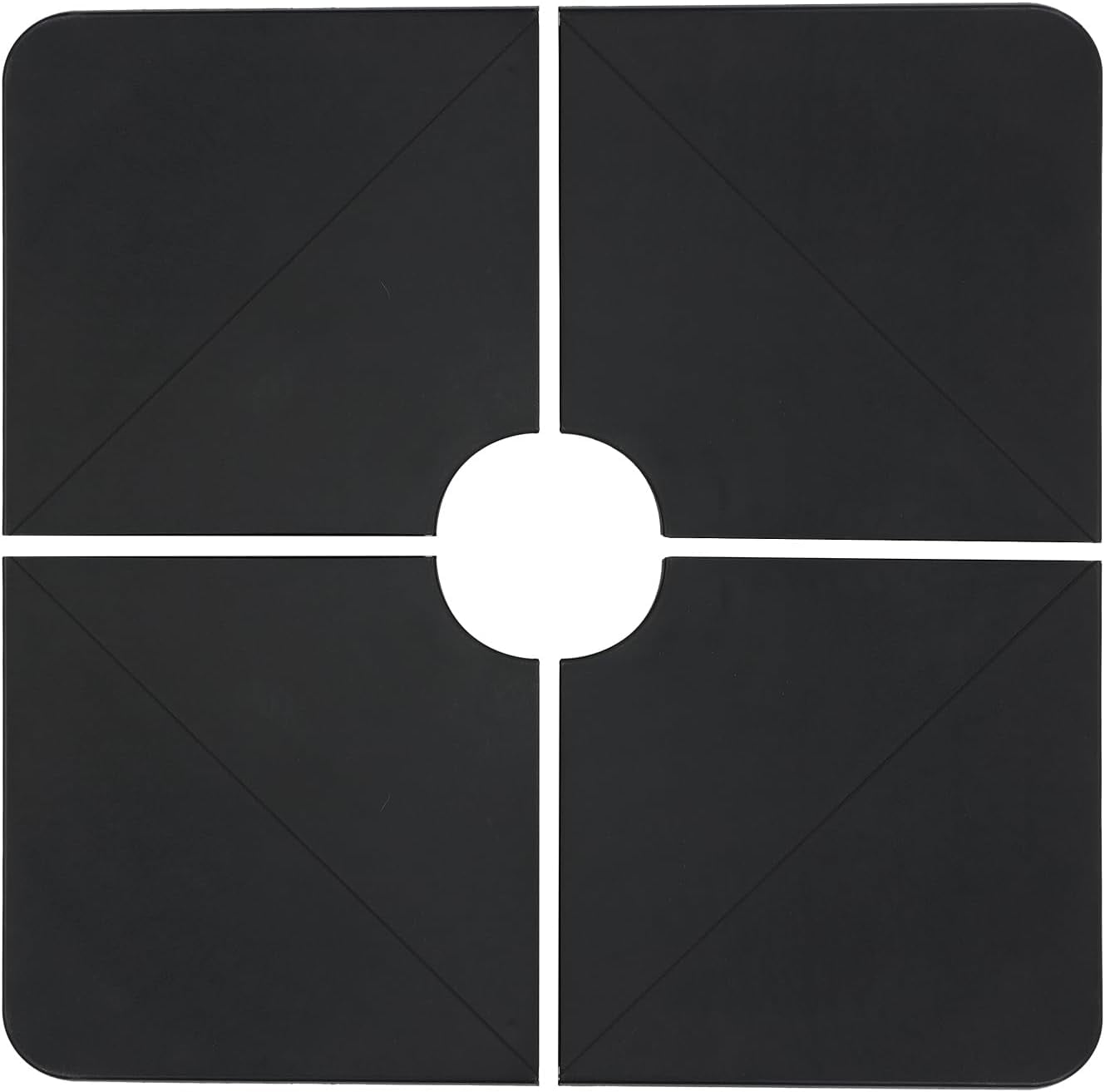 Aoodor 4-Piece Offset Cantilever Patio Umbrella Base Stand - Sand ...