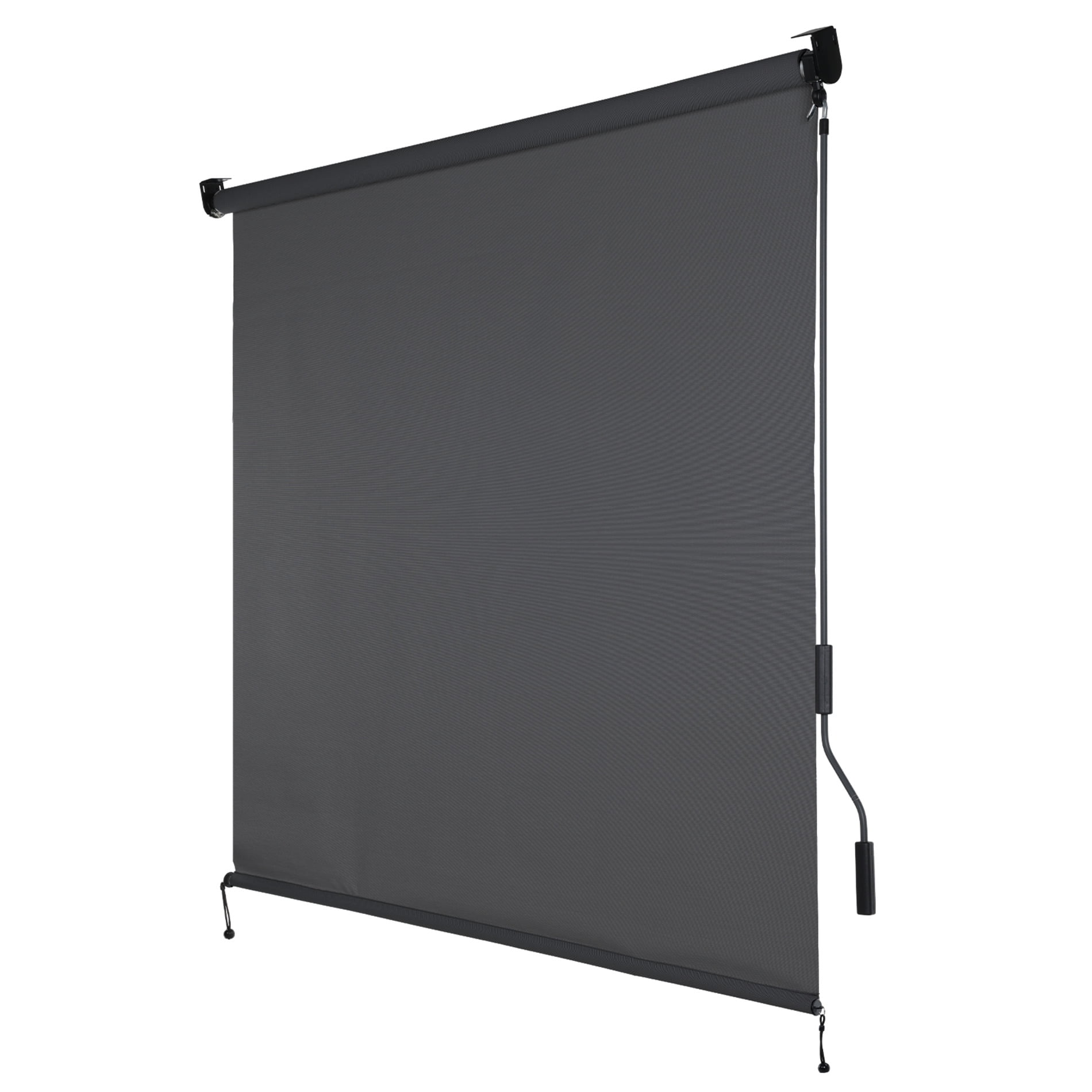 Aoodor 5% Openness Cordless Solar Fabric Roller Shade, 5'W x 8'H Sun ...