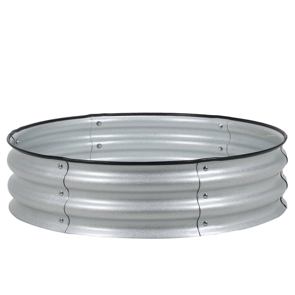 2PCS Tall Round Raised Garedn Bed, Metal Raised Beds for Vegetables ...