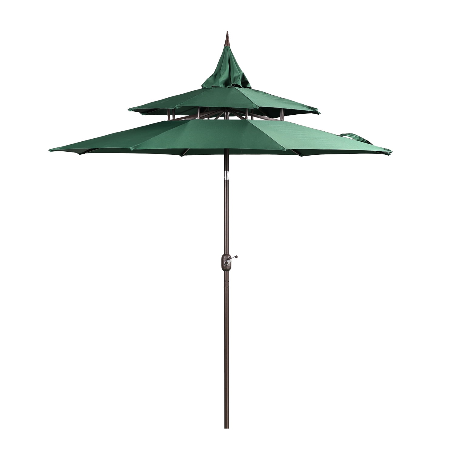 Aoodor 9FT 3-Tier Outdoor Patio Umbrella with Crank Lift - Table ...