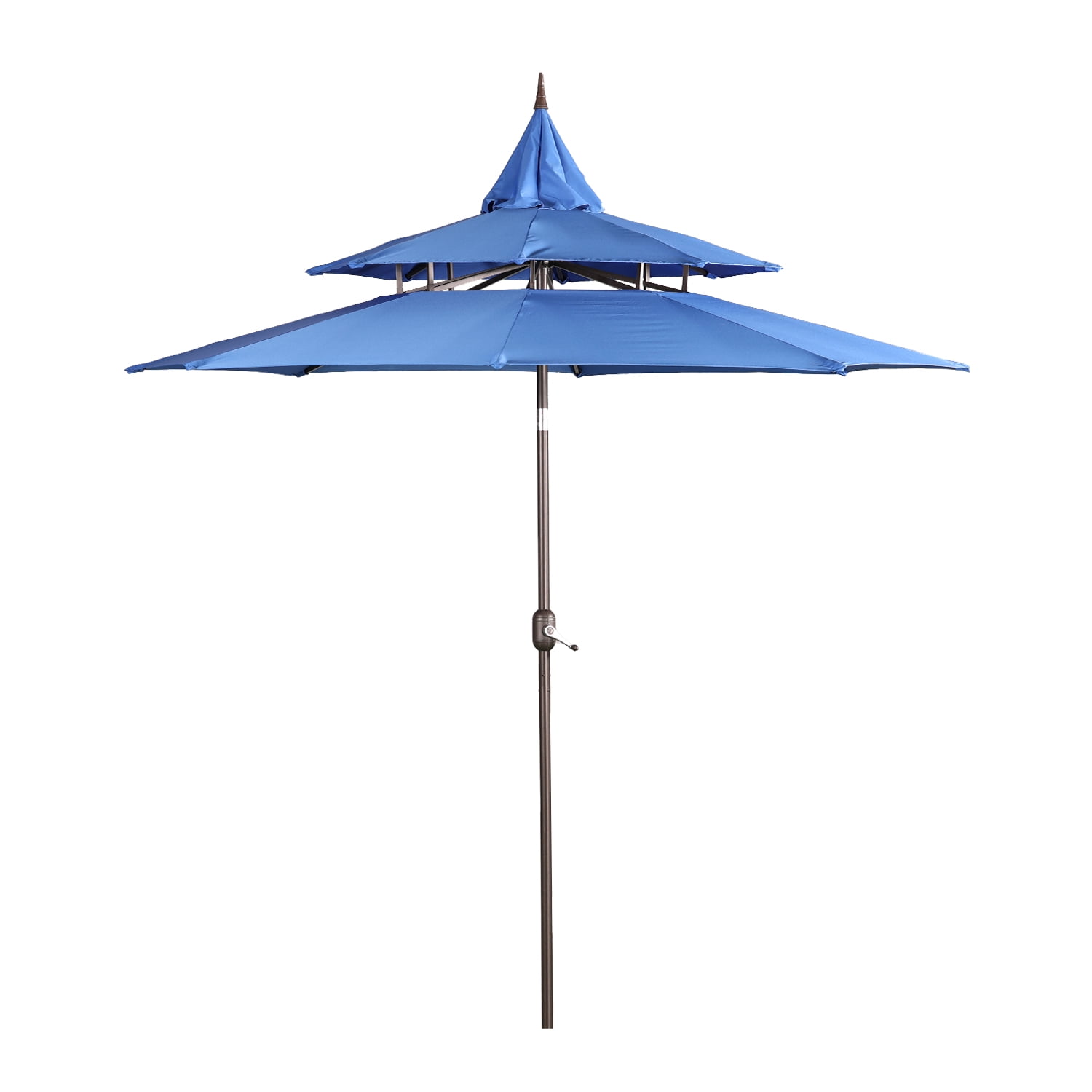 Aoodor 9ft 3 Tier Patio Umbrella With Crank Lift Outdoor Table
