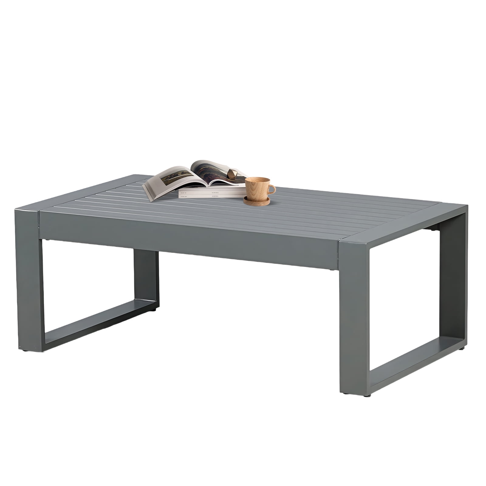 Aoodor Aluminum Outdoor Coffee Table 39.3"x22.9"x16.1" - Stylish and ...
