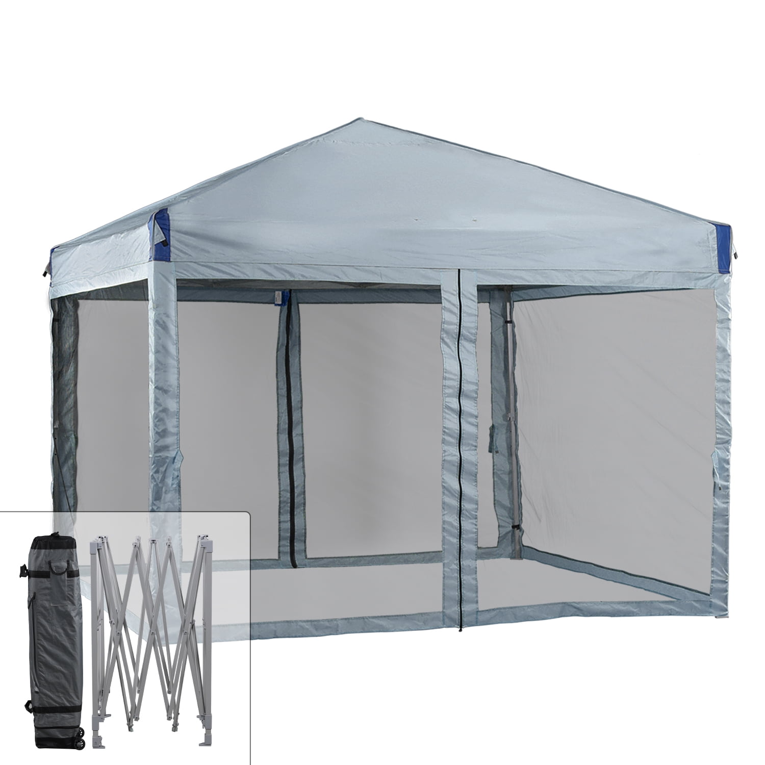 Aoodor Flat shed with Removable Mesh Sidewalls, Portable Instant Shade ...