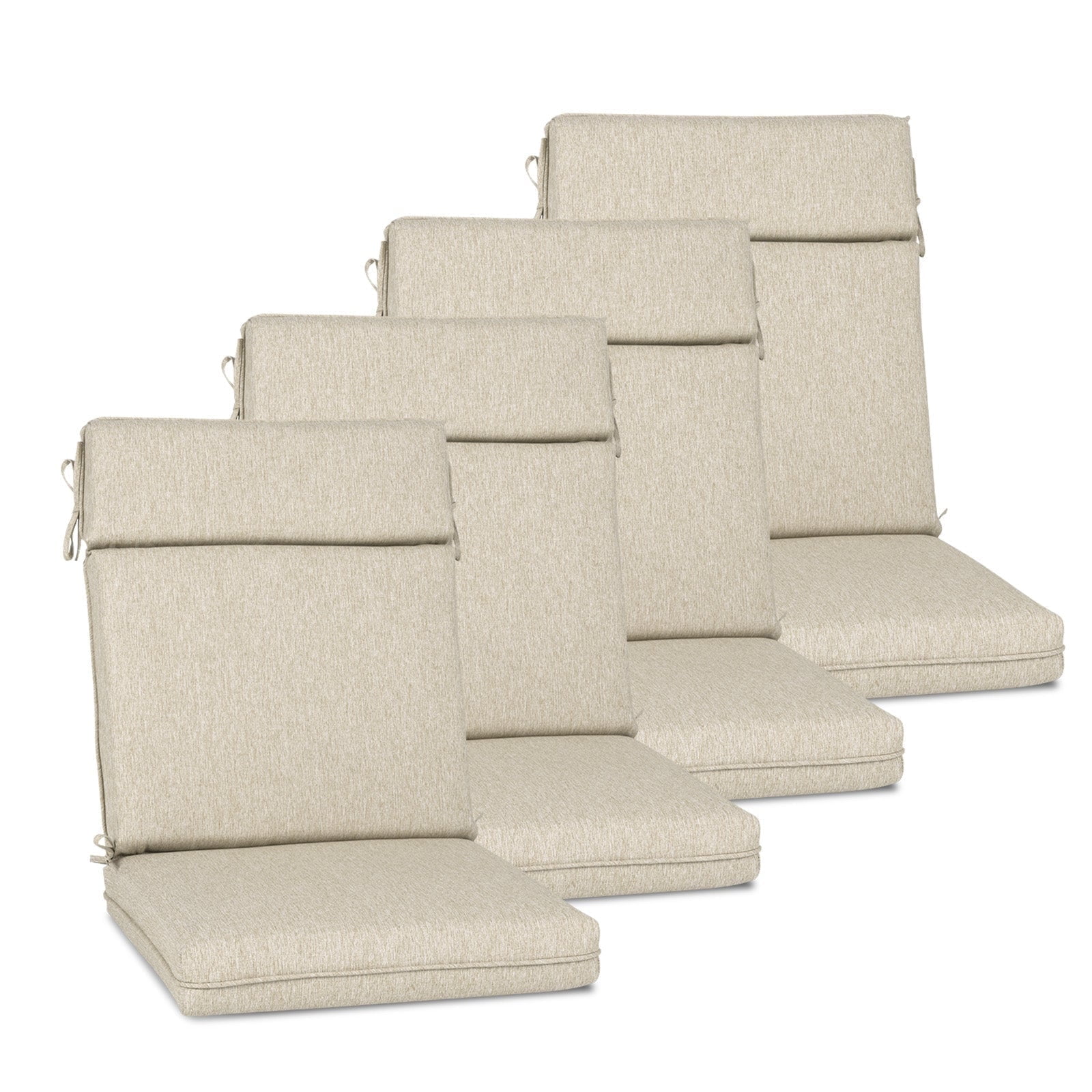 Aoodor High-Back Outdoor Dining Chair Cushion Set, Fade-Resistant ...