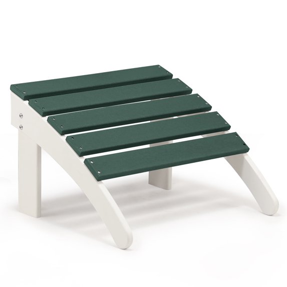 Aoodor Outdoor Adirondack Ottoman, HDPE Patio Foot Rest, All Weather ...