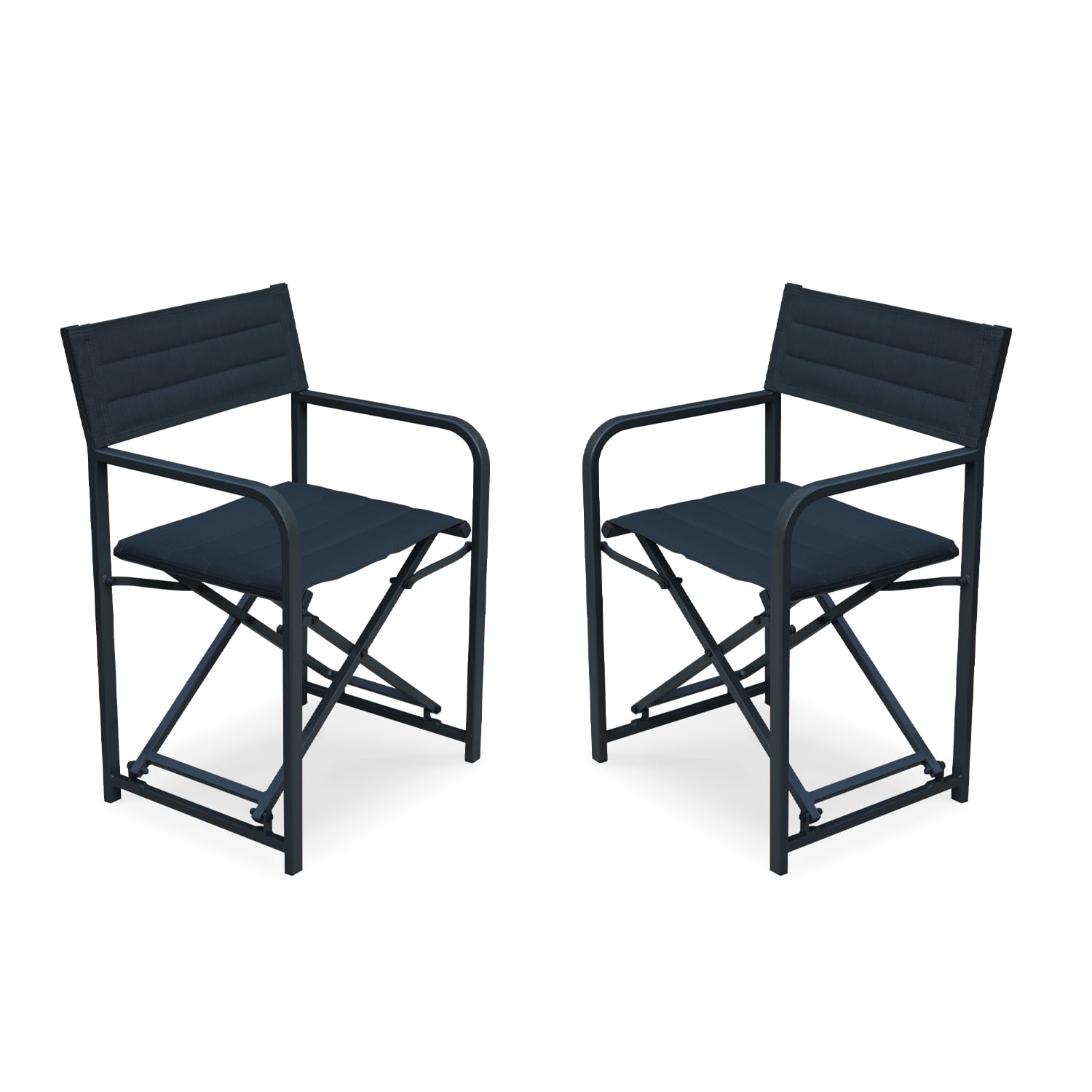 Aoodor Portable Aluminum Camping Chair - 2-Pack 34" Director's Chairs, Outdoor, Bar Height ...