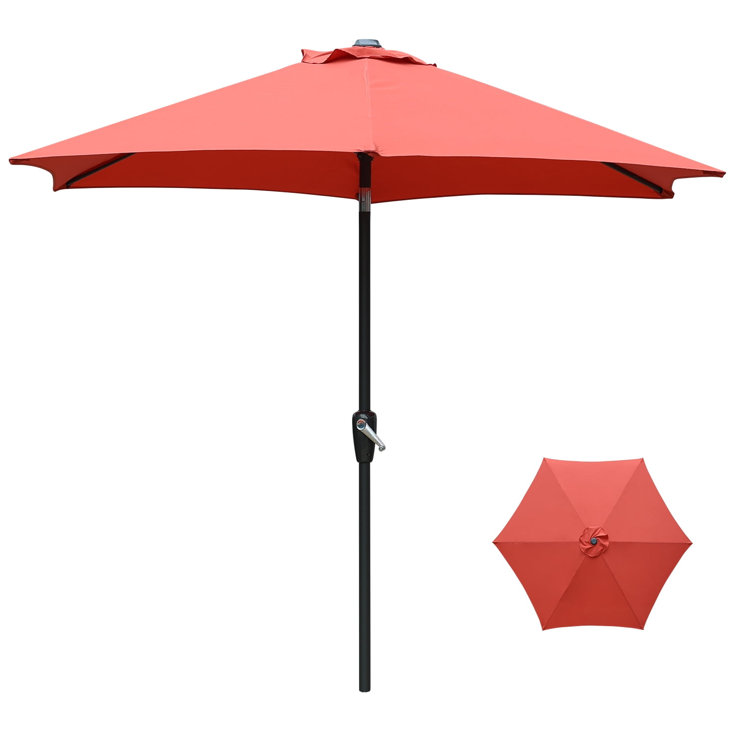 Aoodor Patio 8.2FT Outdoor Large Table Umbrella Market Umbrella Square ...