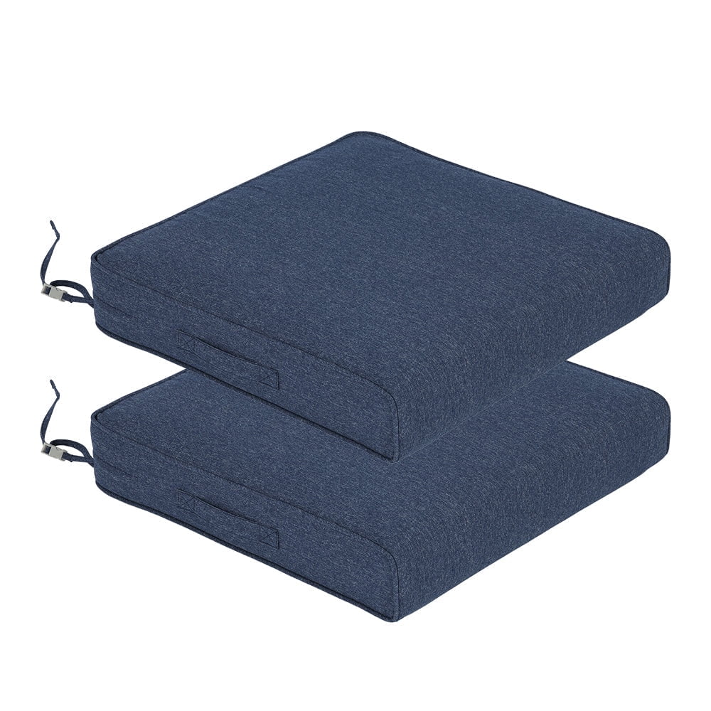 Aoodor Patio Chair Cushions Set of 2, 24 x 24 x 4 Inch Water Resistant ...
