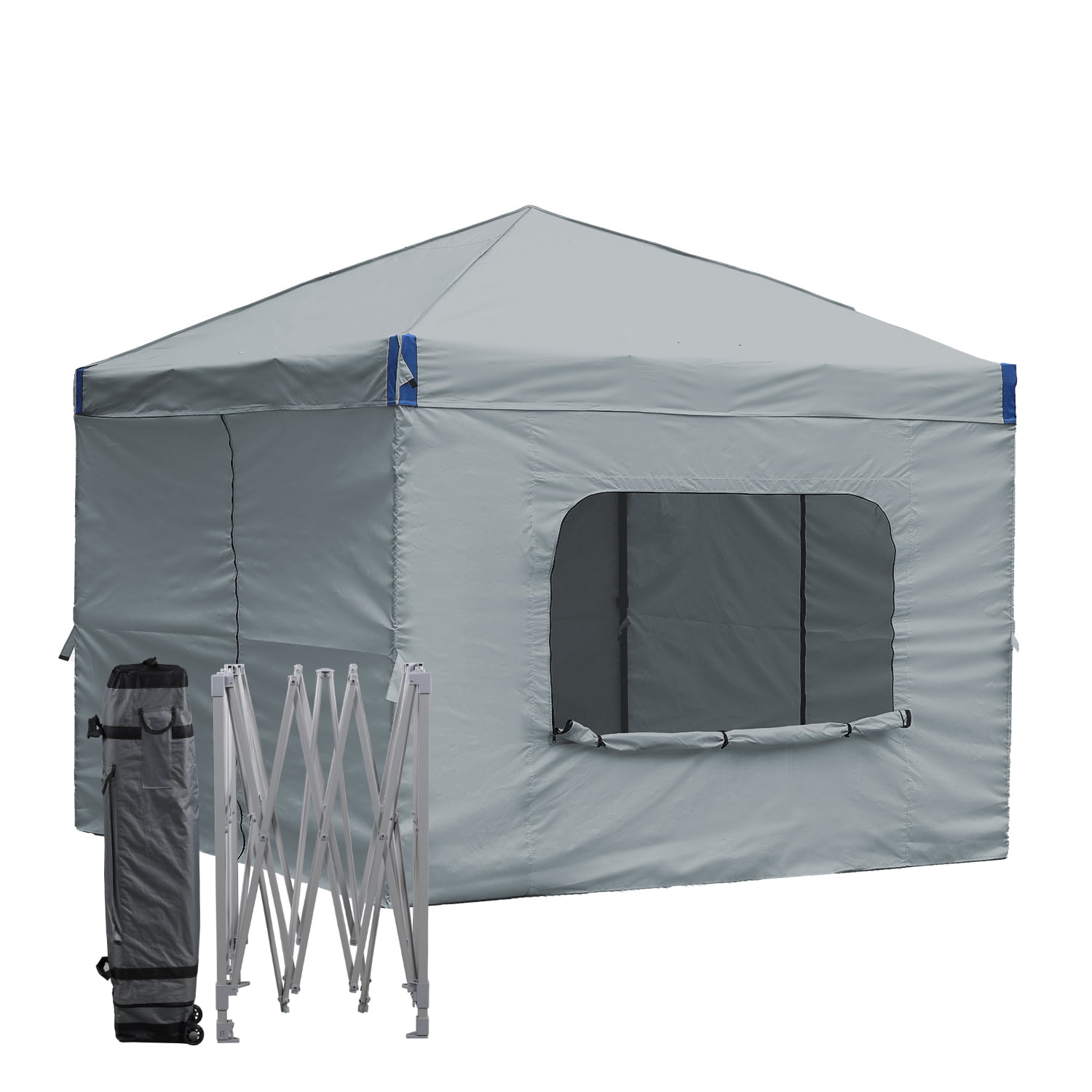 Aoodor Pop Up Canopy Tent with Sun Wall, Removable Mesh Windows ...