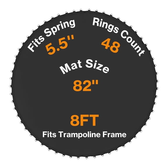 AGame Trampoline Frame Pad With Notches In The Pad, 16', 10" Wide ...