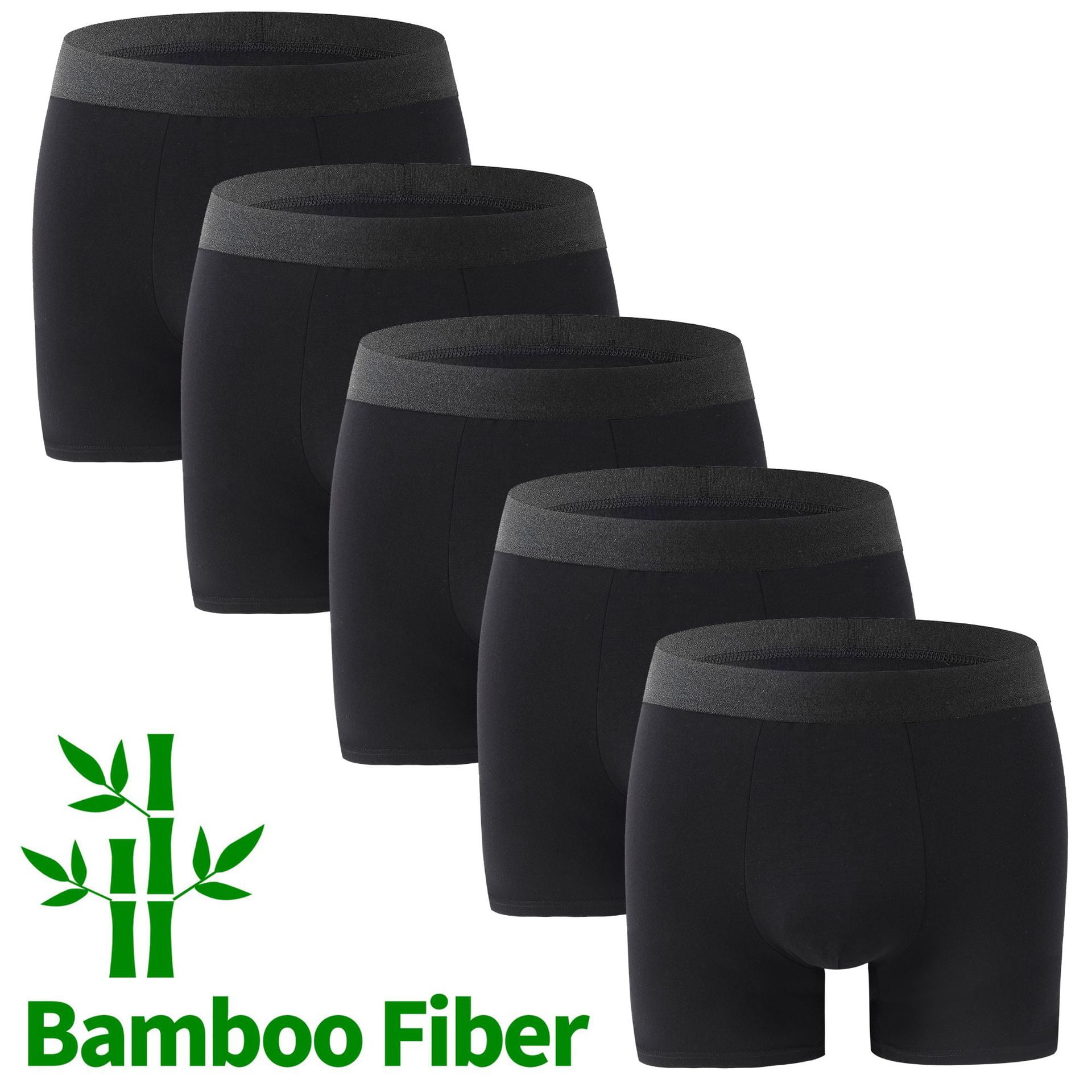 Aooho BAMBOO Fiber COOL Summer Men's Underwear Boxer Briefs Fly with ...