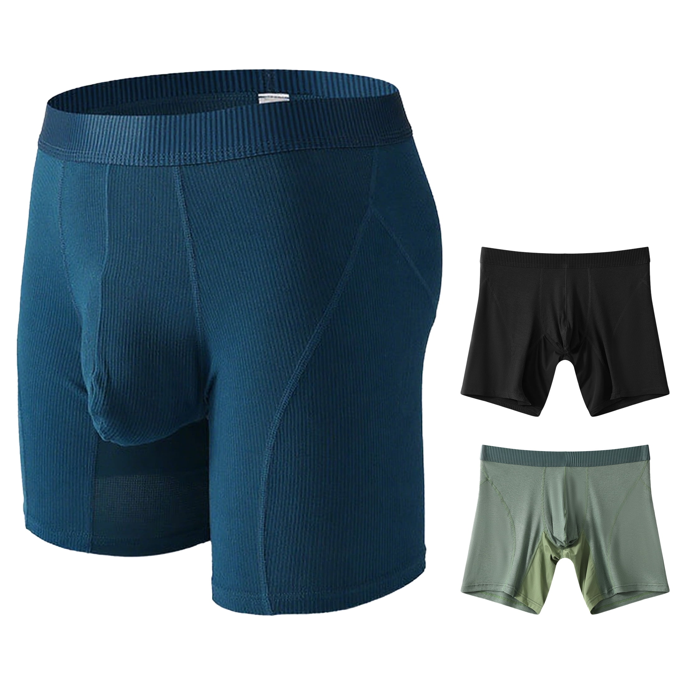 Aooho Mens Enhancing Pouch Bulge Boxer Briefs Tight Support Pouch ...