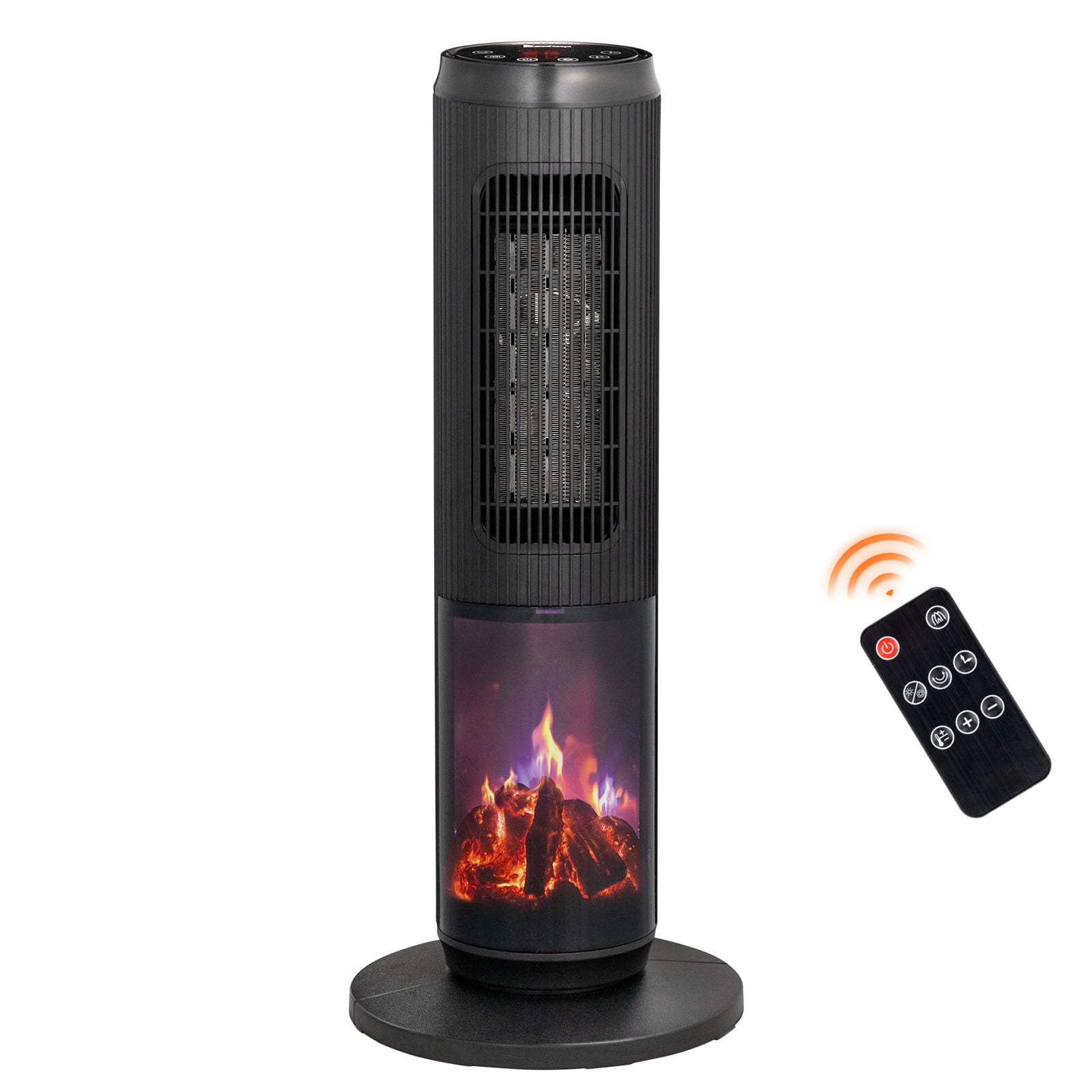 Aootek 25" Tower Space Heater with 3D Flame, 1500W Portable Electric ...