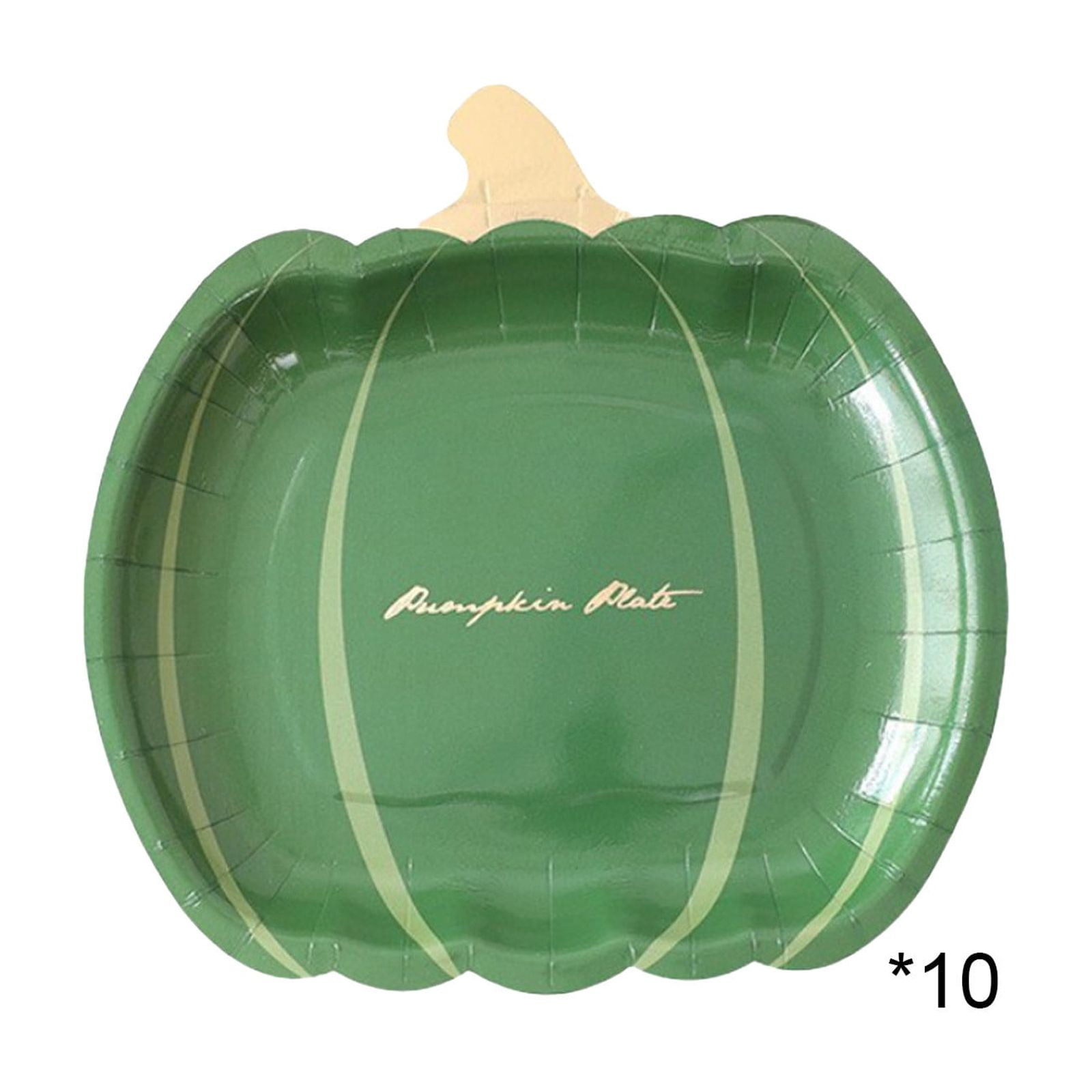Aooww 10Pcs Pumpkin Party Plates Fall Disposable Paper Plates Pumpkin ...
